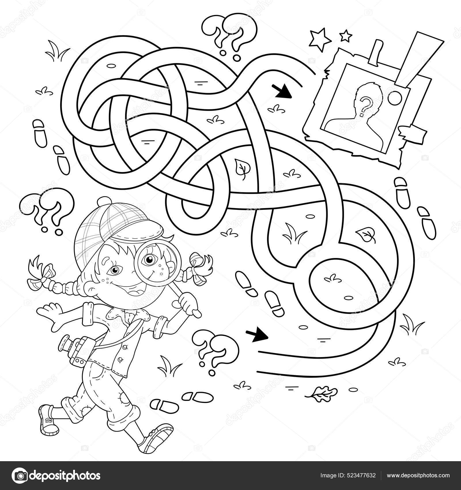 Image vectorielle Labyrinthe Jeu Labyrinthe Puzzle Route Embrouillée ...