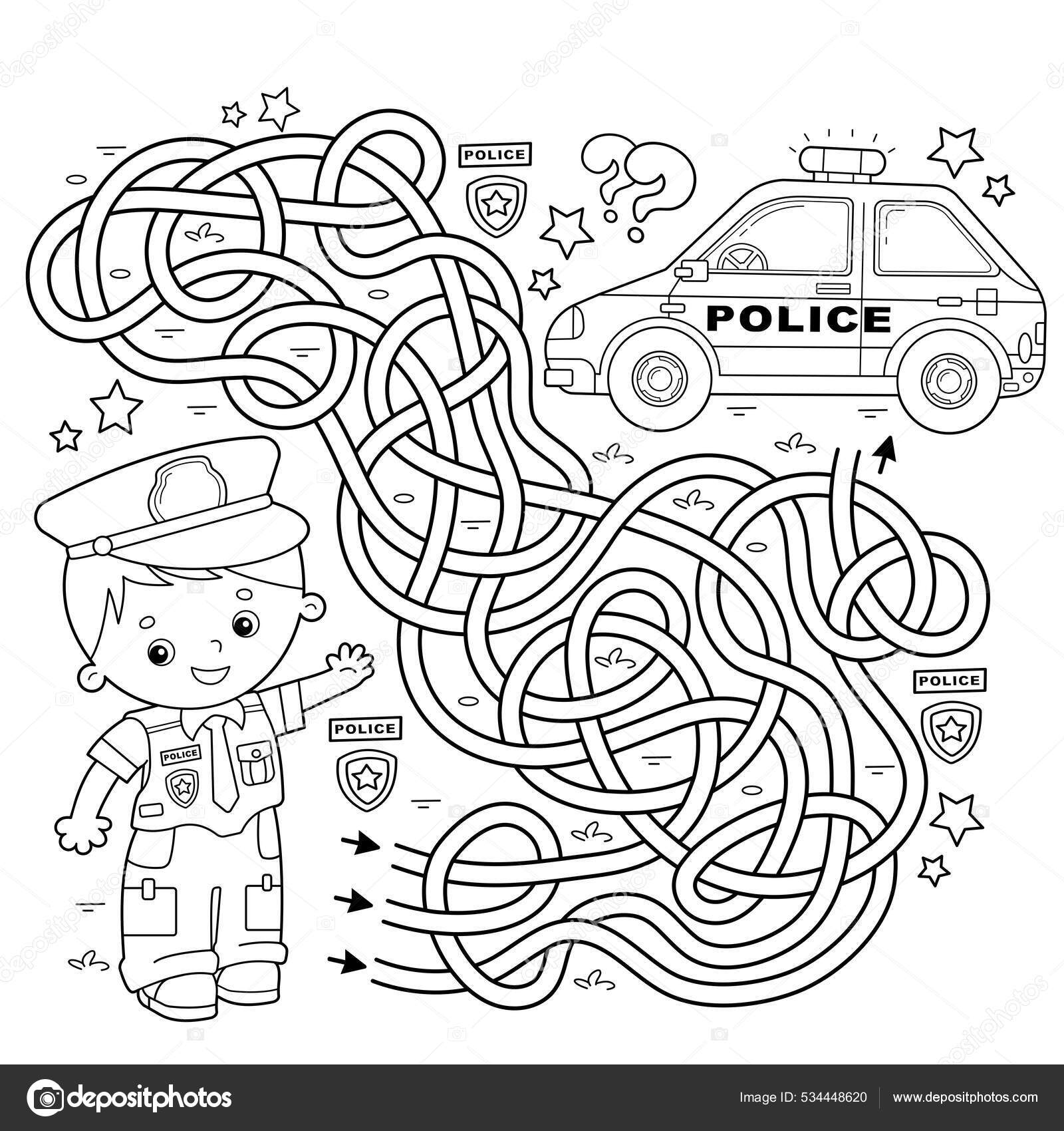 Maze Atau Permainan Labyrinth Bingung Jalan Terjerat Coloring Page ...
