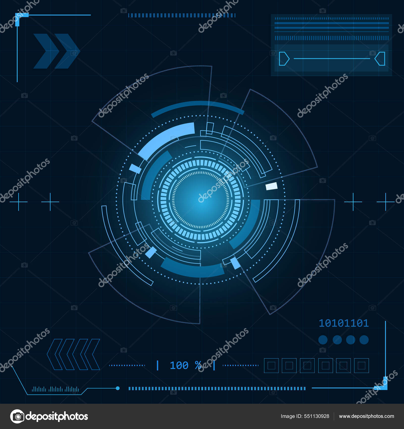 Futuristic Technology Abstract Template Innovative Virtual User ...