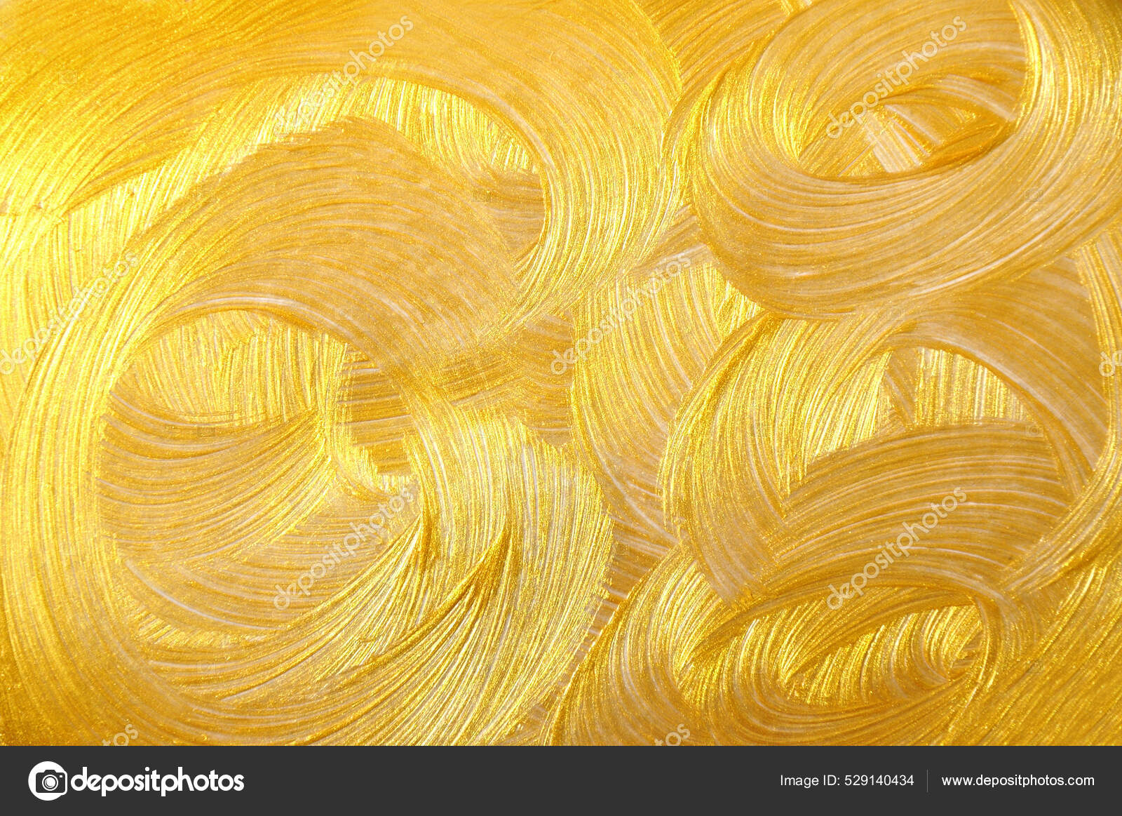 Golden Paint Brush Stroke Texture Background Shiny Abstract Grunge ...