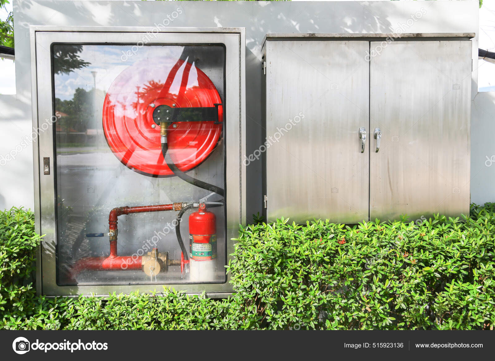 Tanque Rojo Del Extintor Incendios Descripción General Potente Sistema ...
