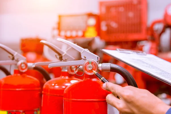 Engineer Inspection Fire Extinguisher Fire Hose Stock Photo by ©A ...