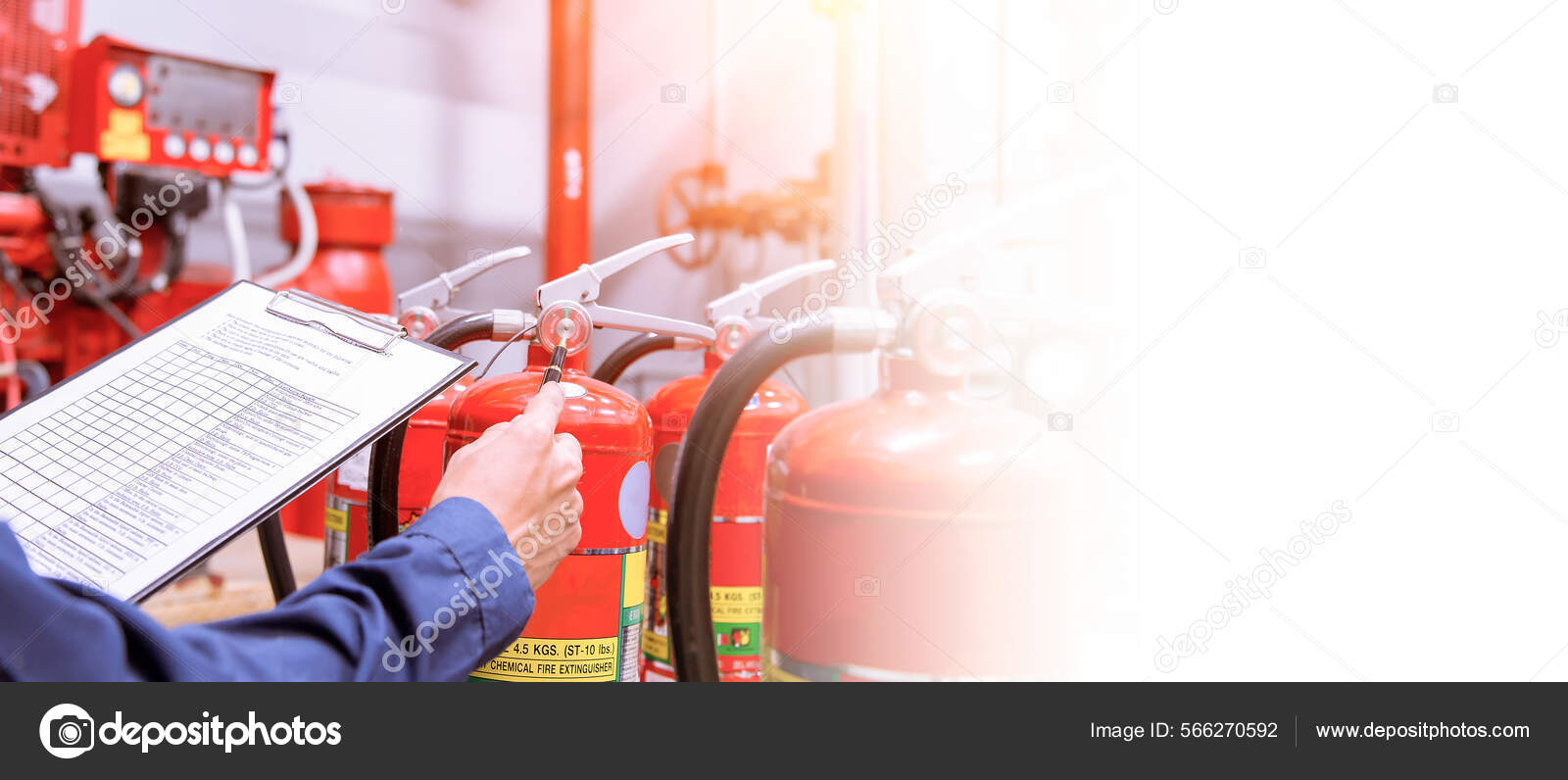 Engineer Checking Industrial Fire Control System Fire Alarm Controller ...