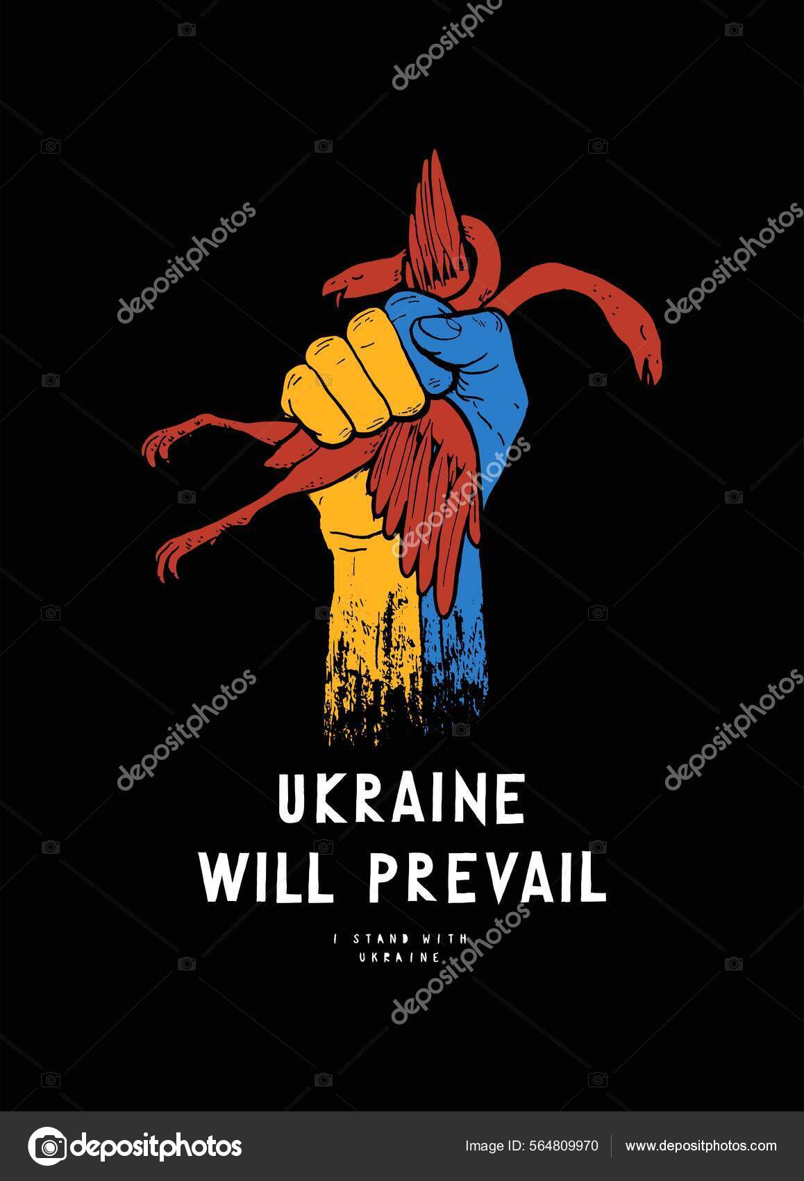 Ukrainian Fist Folding Russian Coat Arms Two Headed Eagle Ukraine Stock ...