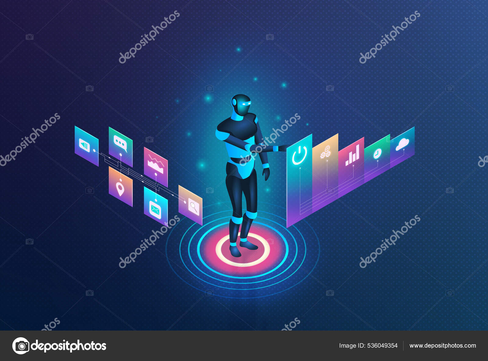 Robotic Process Automation Concept Rpa Humanoid Robot Digital Worker ... Robotic Process Automation Concept Rpa Humanoid Robot Digital Worker ...