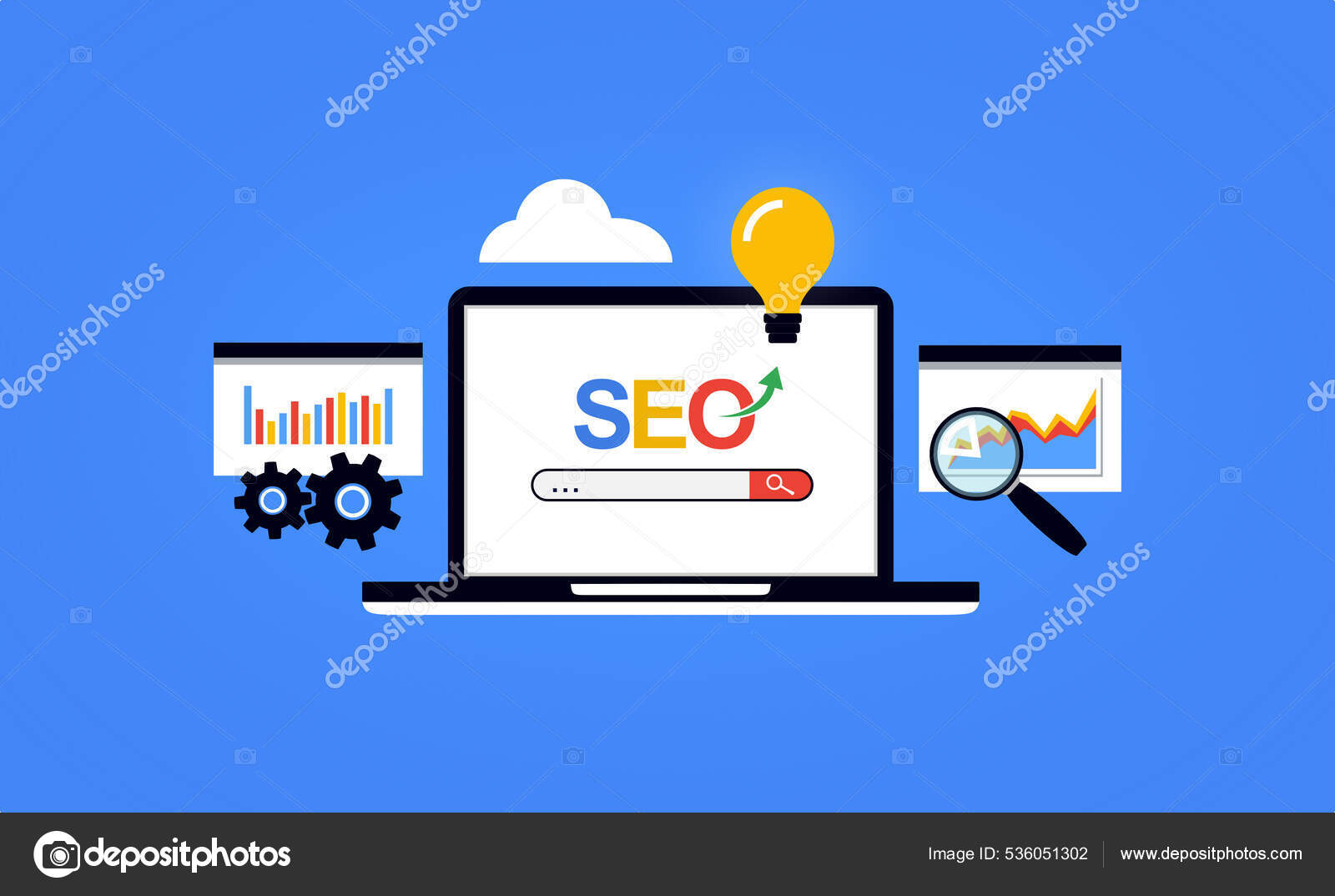 Seo Search Engine Optimization Concept Stock Illustration by ©ArtemisDiana #536051302