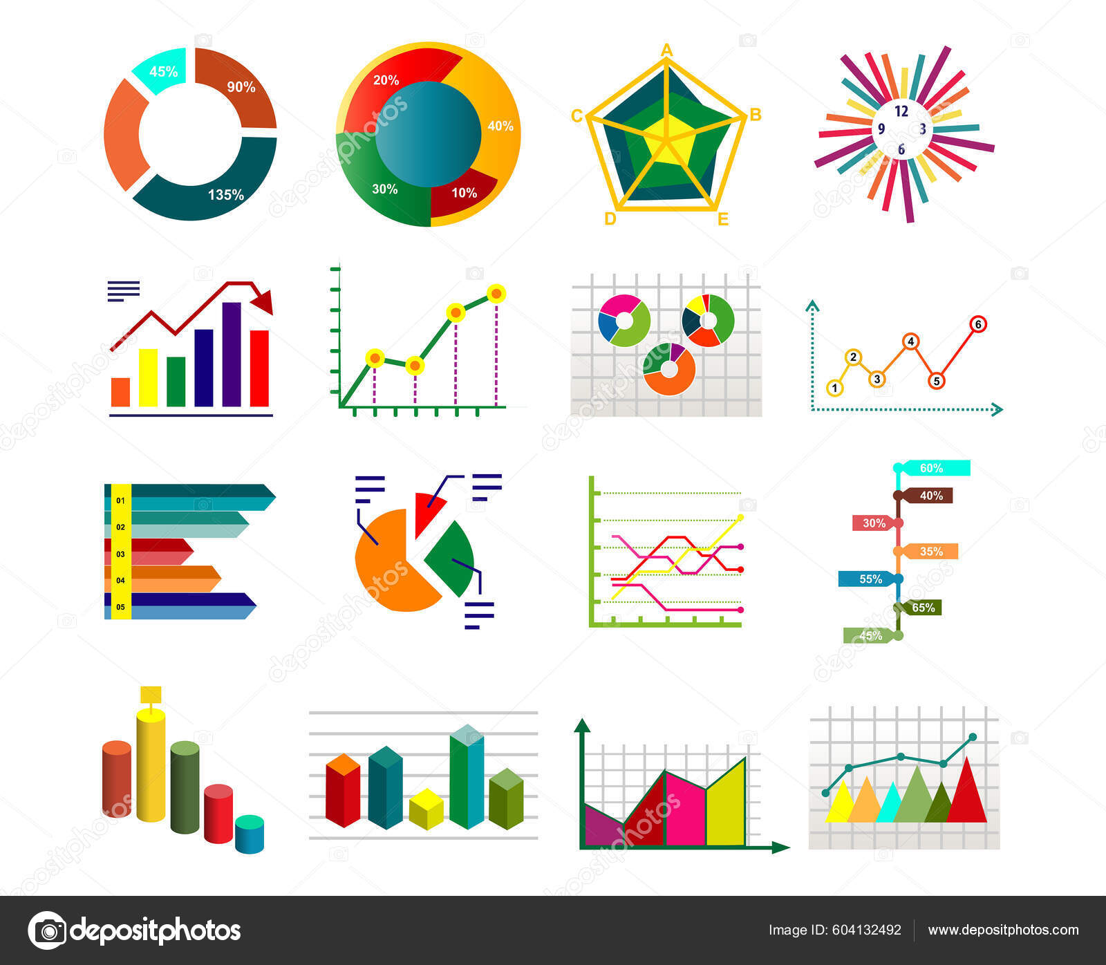 Statistic Diagram Chart Colorful Diagram Chart Graph Elements Vector ... Statistic Diagram Chart Colorful Diagram Chart Graph Elements Vector ...