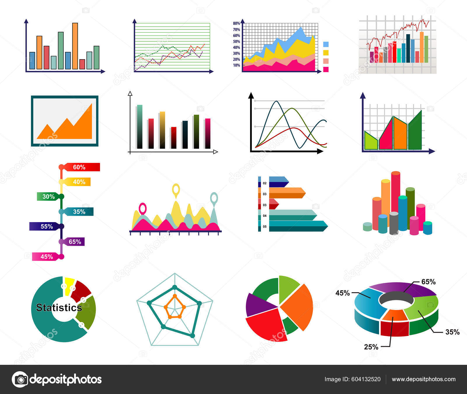 Statistic Diagram Chart Colorful Diagram Chart Graph Elements Vector ... Statistic Diagram Chart Colorful Diagram Chart Graph Elements Vector ...