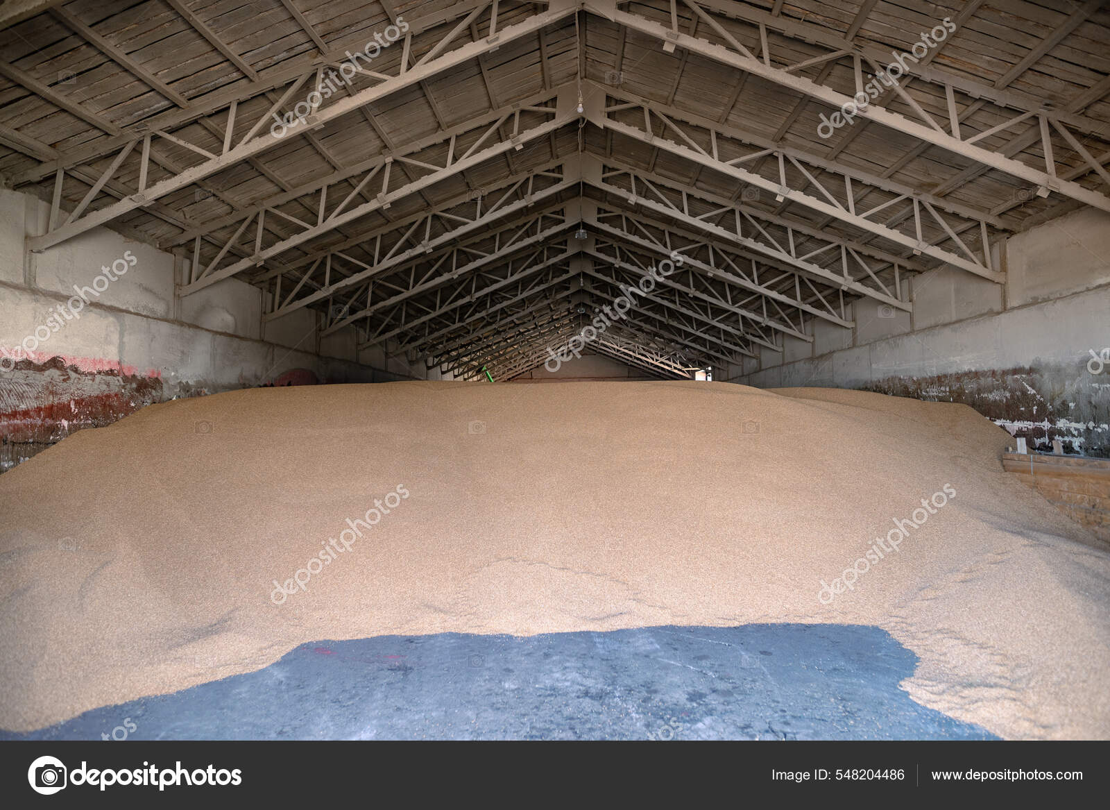 Piles Wheat Grains Mill Storage Grain Elevator Main Commodity Group ...