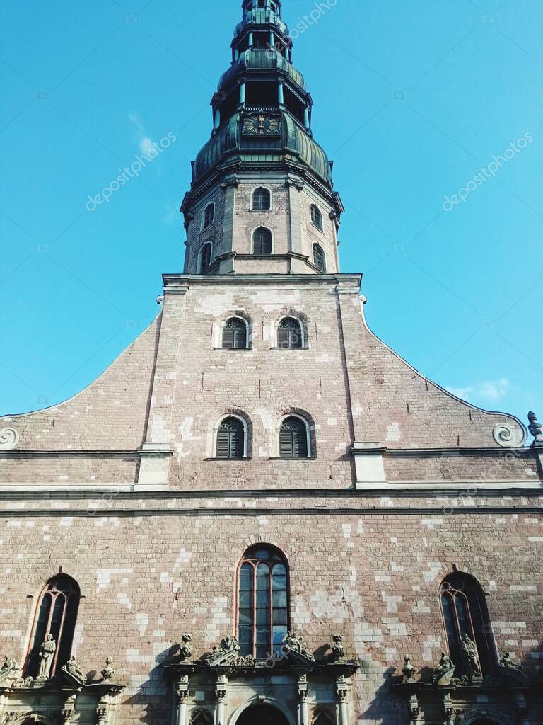 La vecriga del casco antiguo. Paisaje urbano. Edificios.Lugares ...