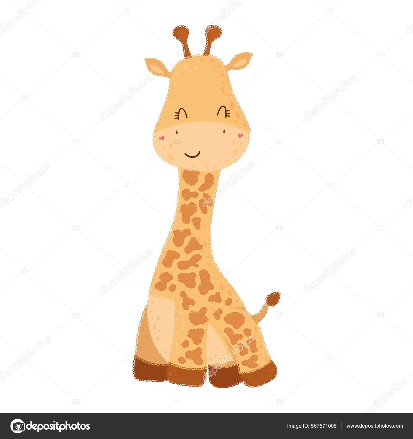 Baby Giraffe Vector
