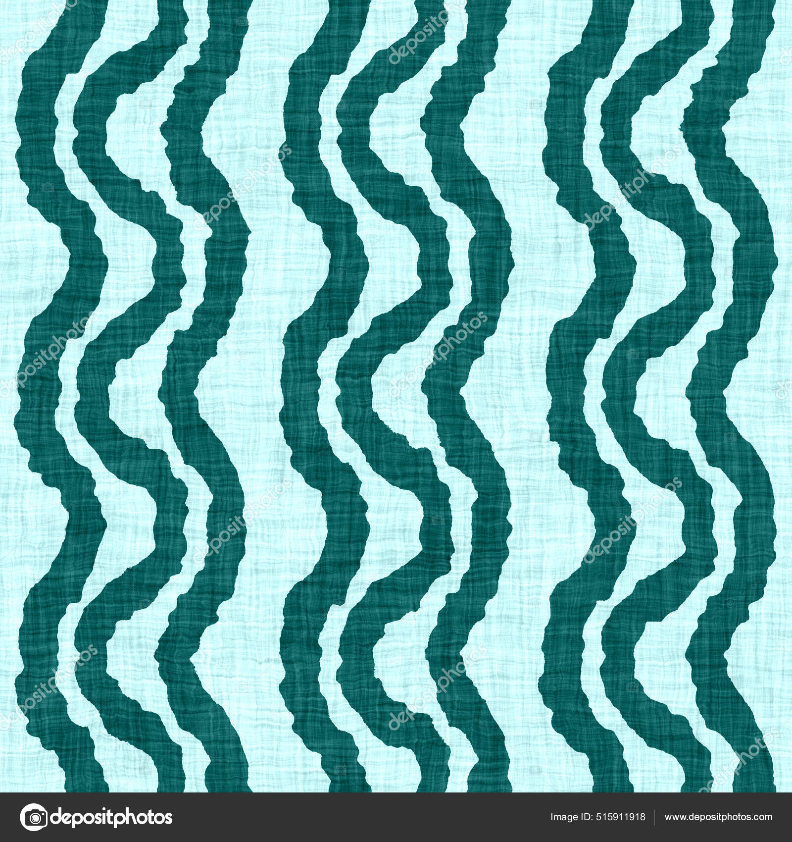 Aegean teal broken stripe rustic linen texture background. Summer line ...