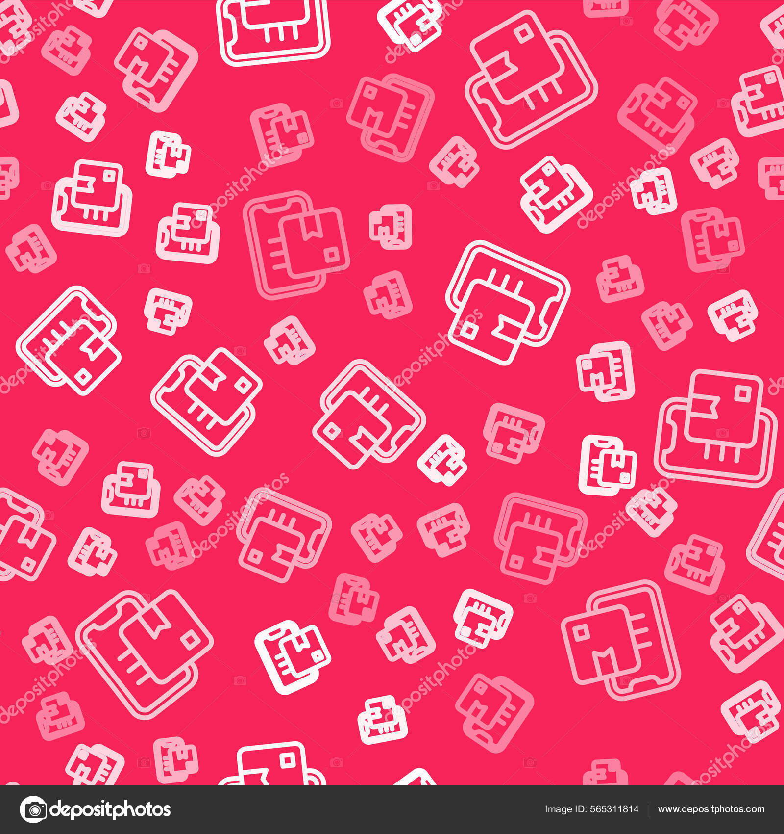 White line Document tracking marker system icon isolated seamless ...