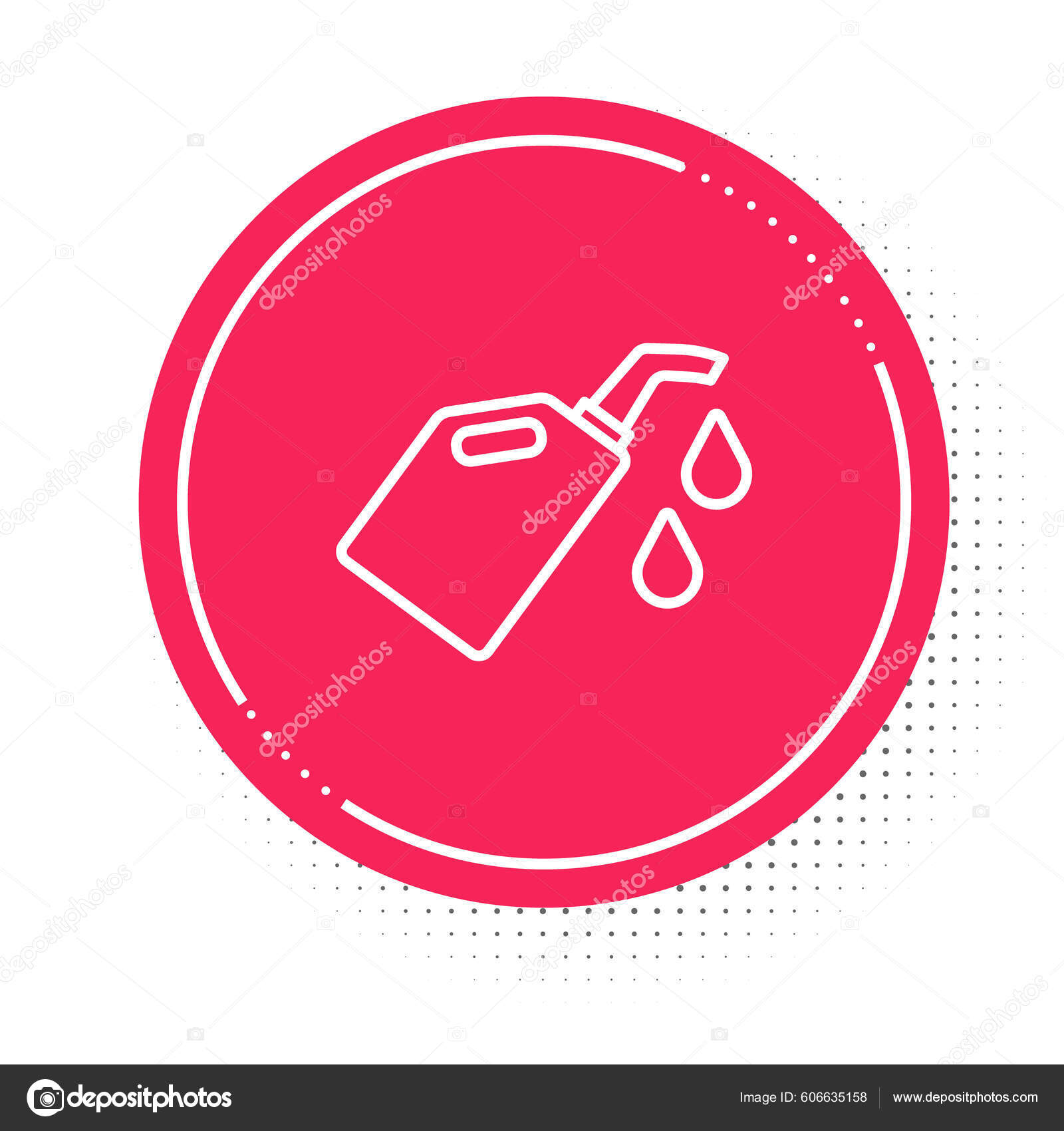 White Line Canister Motor Machine Oil Icon Isolated White Background ...