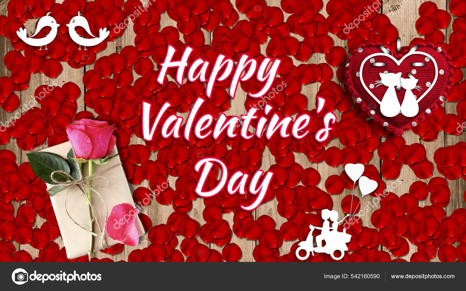 Greeting Card Valentine's Day Declaration Love — Stock Photo © zoom_m ...