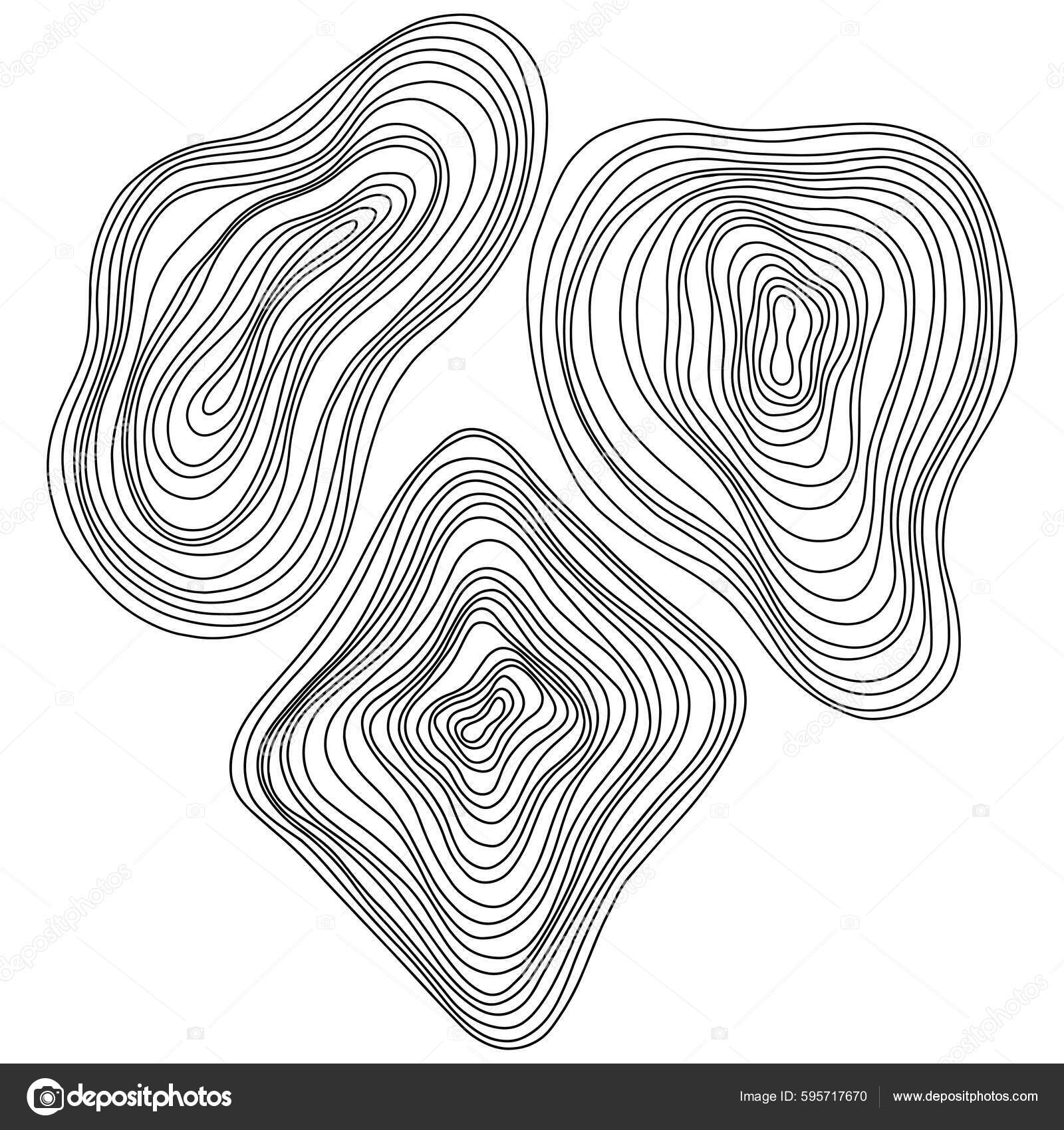 Abstract Tree Rings Vector Topographic Map Concept Seamless Background ...