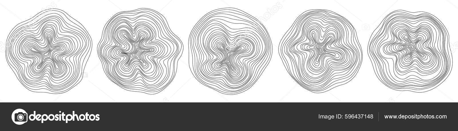 Abstract Tree Rings Vector Topographic Map Concept Seamless Background ...