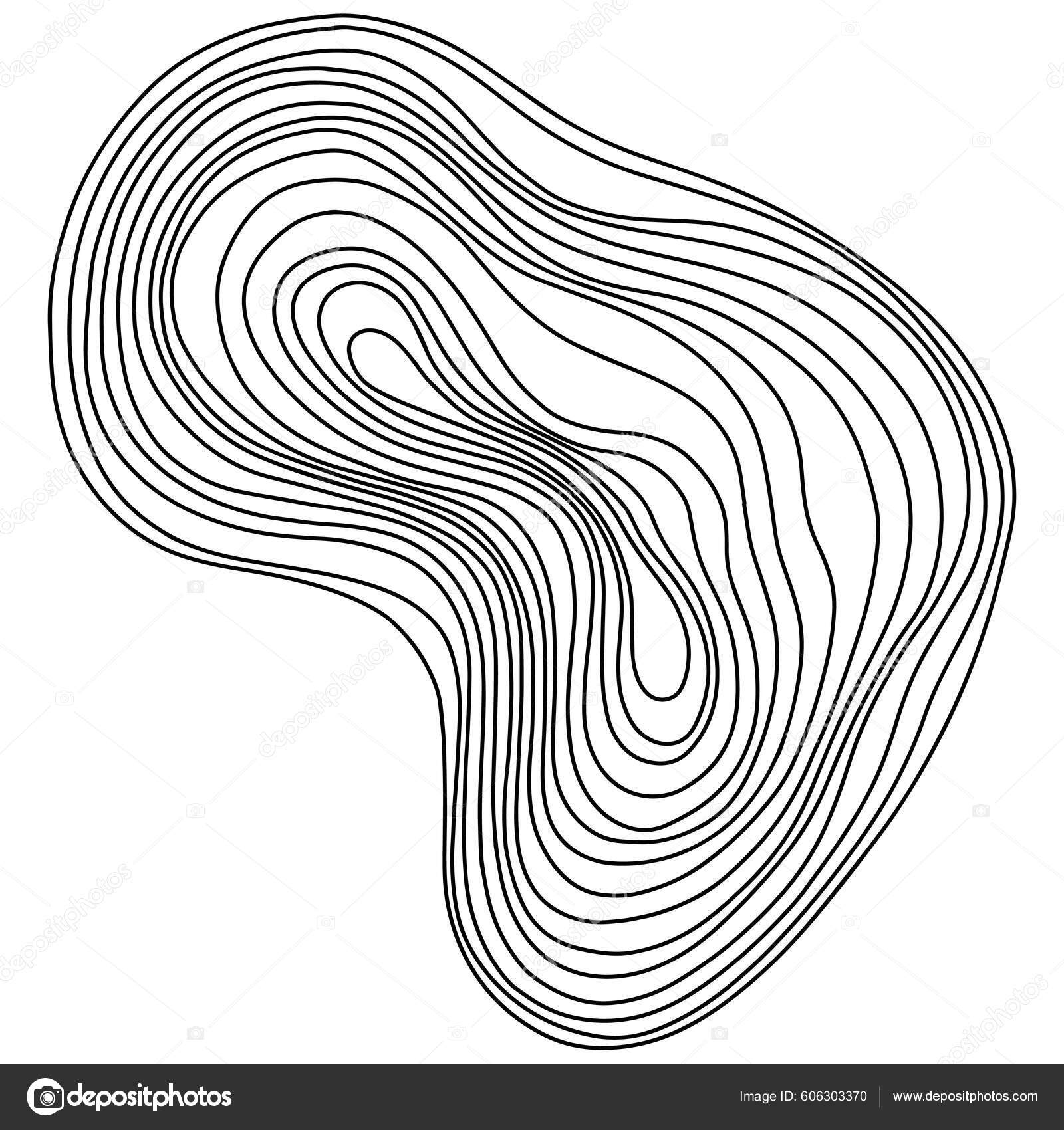 Abstract Tree Rings Vector Topographic Map Concept Seamless Background ...