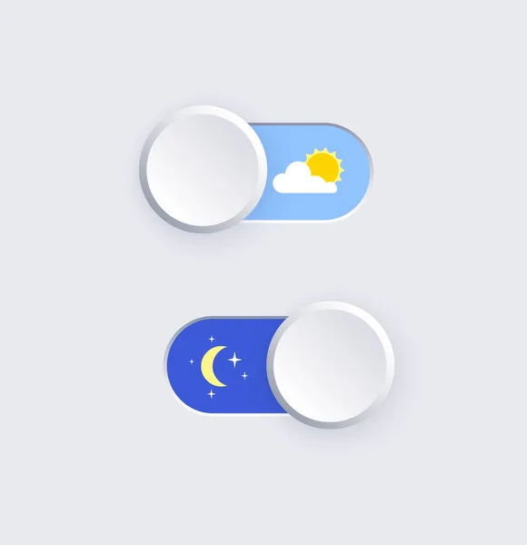 Switch Element Button Light Dark Theme Digital Toggle Symbol Day Stock