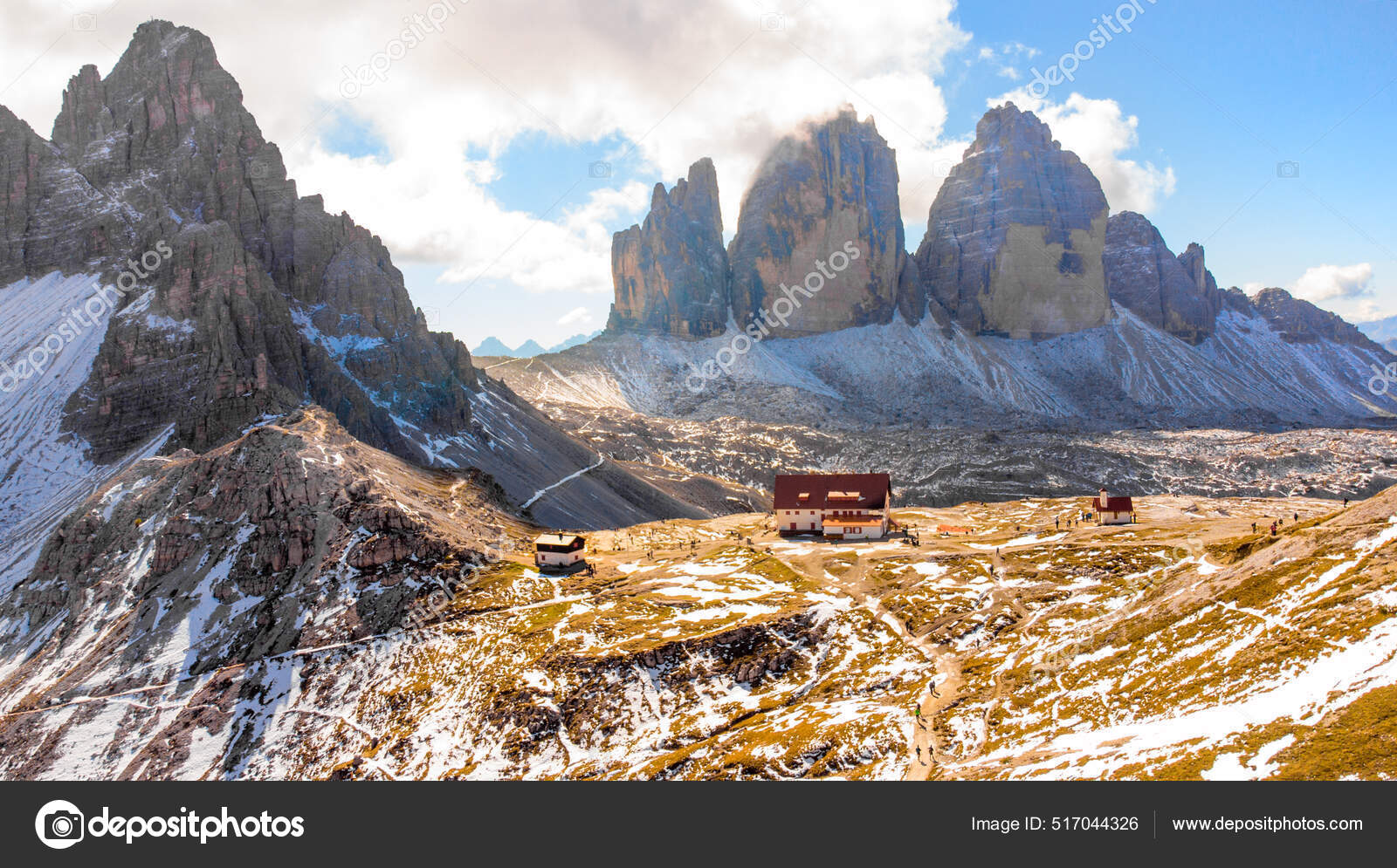 Three Peaks Lavaredo Dreizinnenhtte Refuge Antonio Locatelli Dolomites ...
