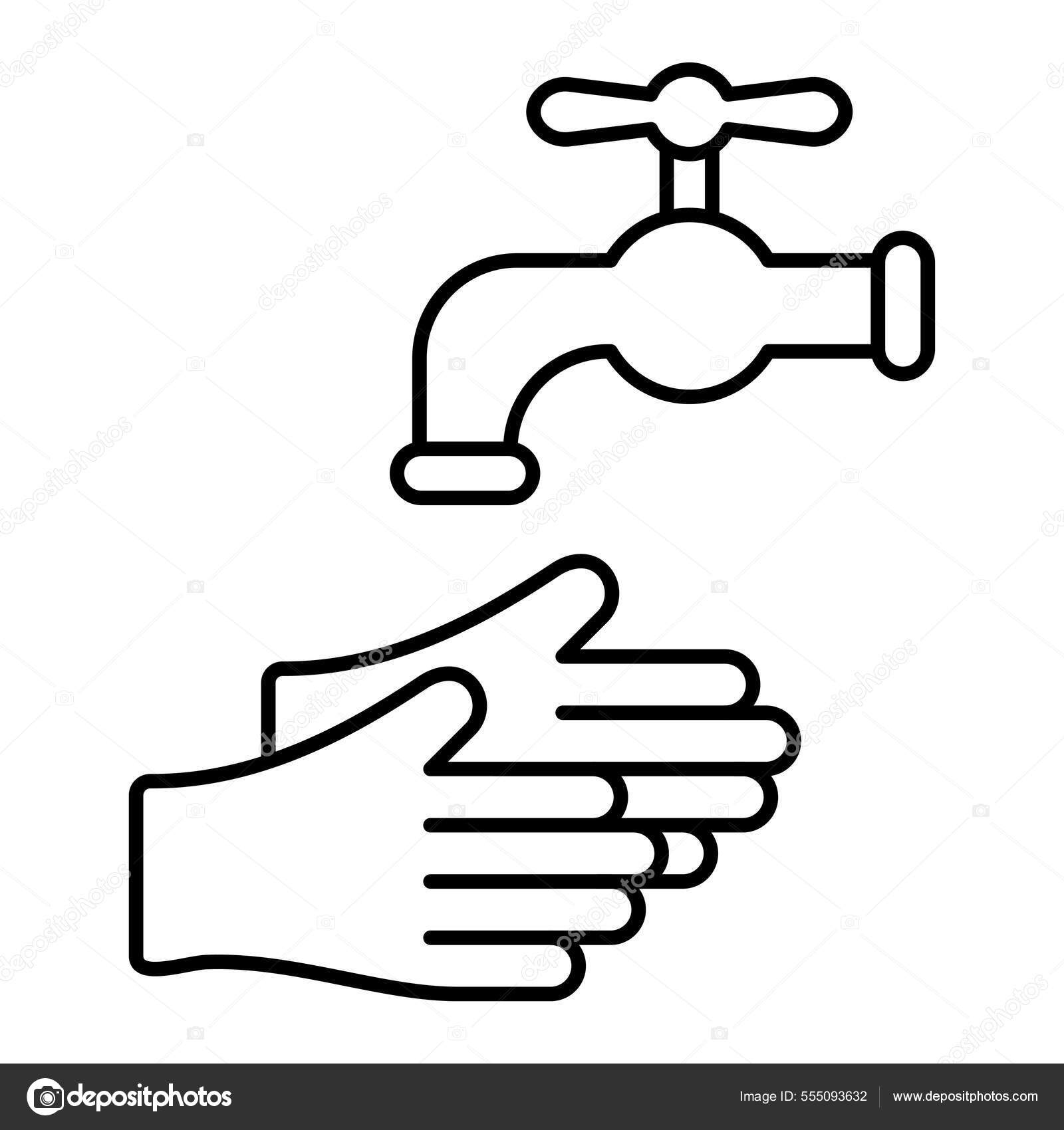 Hand Washing Icon Vector Illustration Stock Vector by ©MuhammadAtiq ...