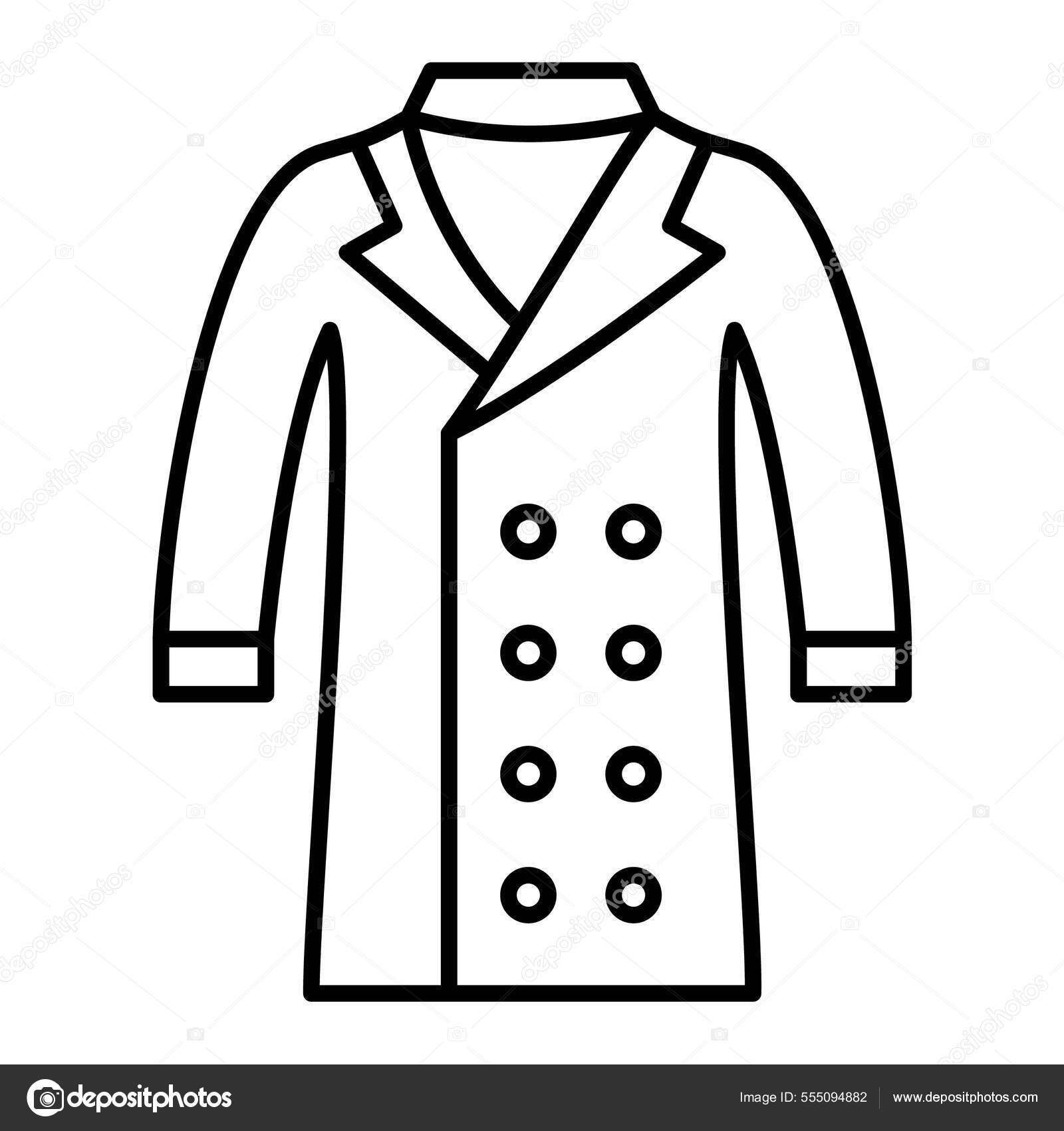 Coat Icon Simple Illustration Clothes Vector Icons Web Stock Vector by ...