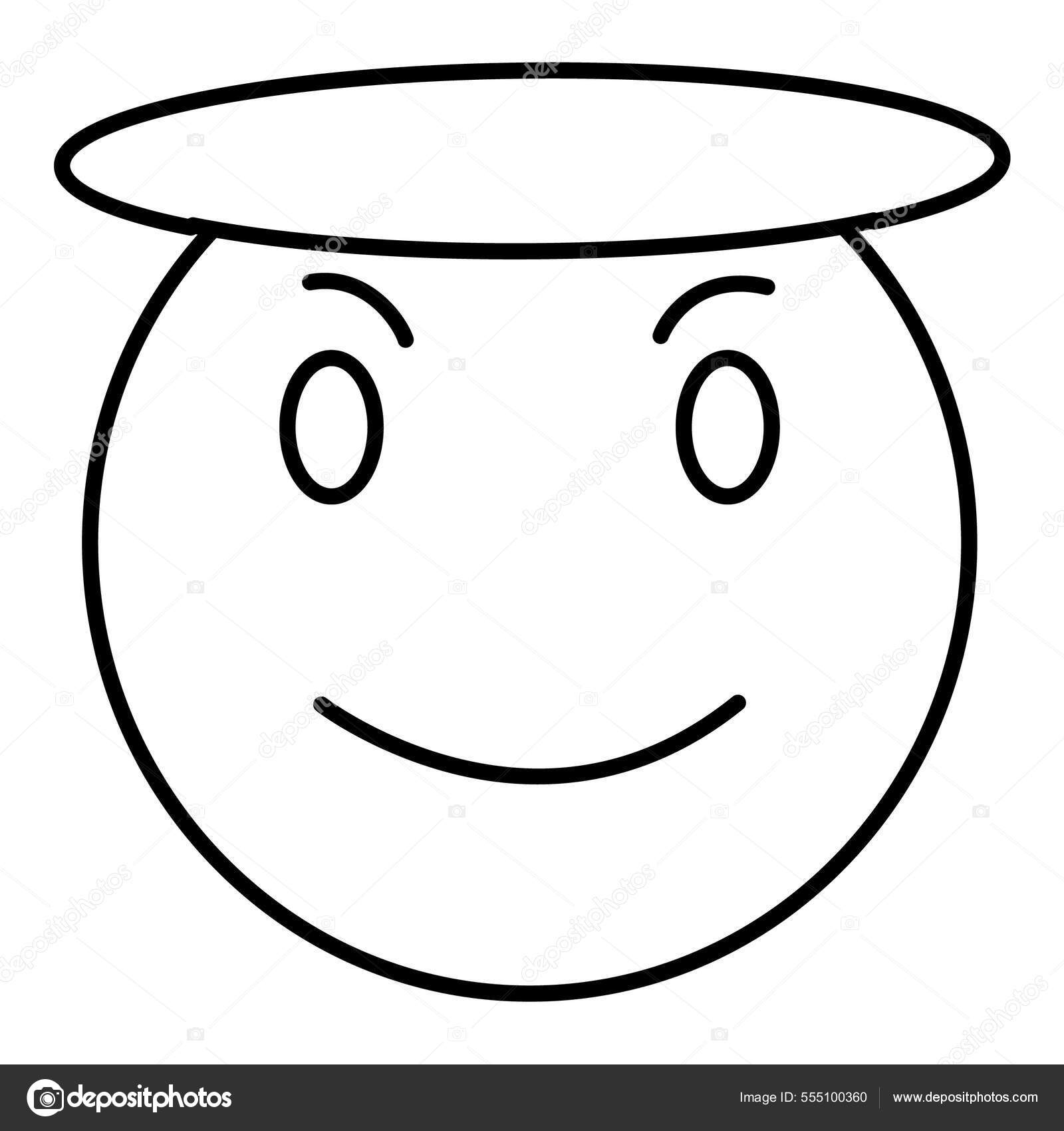 Smile Face Emoticon Icon Vector Illustration Stock Vector by ...