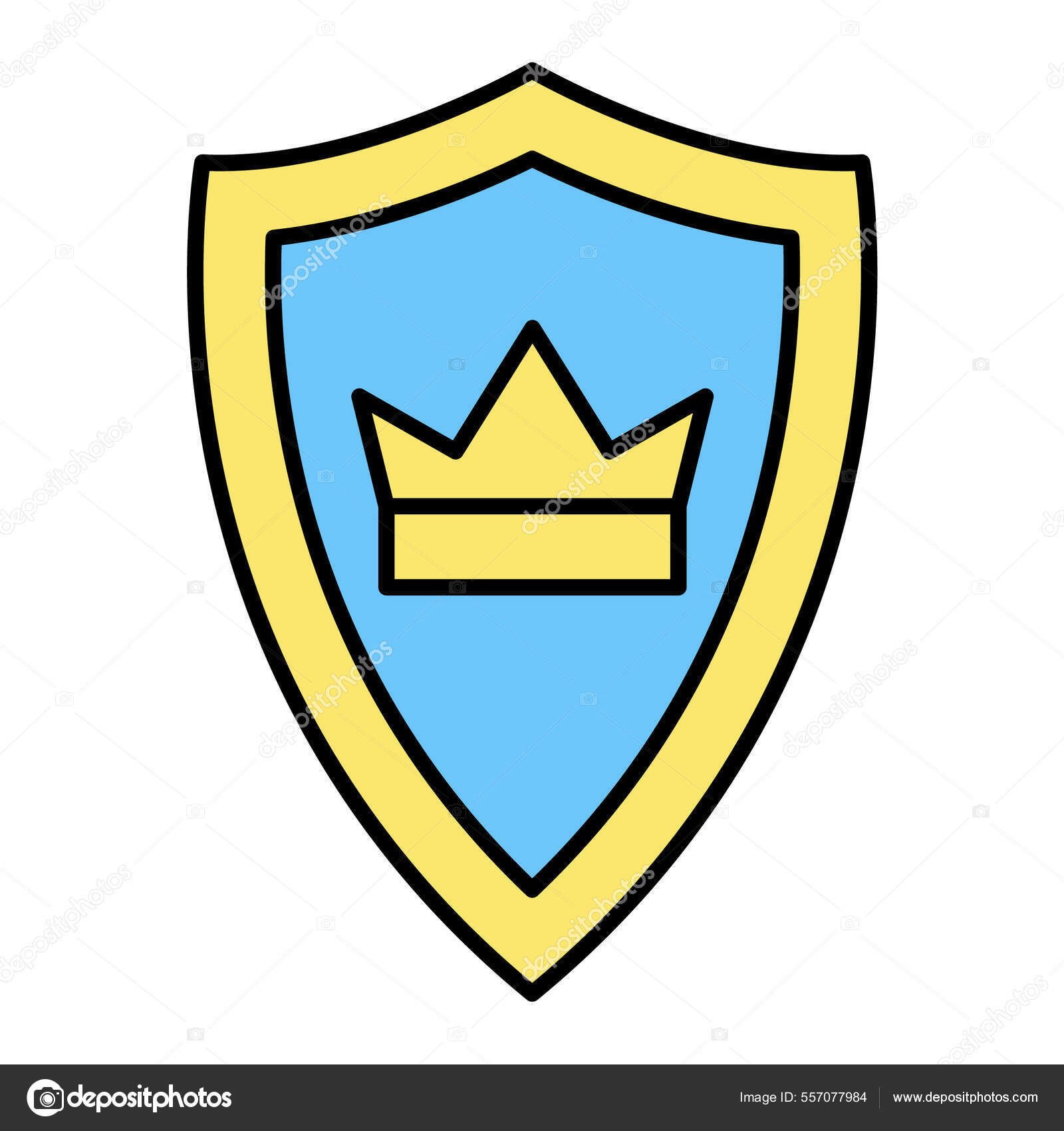 Shield Crown Icon White Background Stock Vector by ©MuhammadAtiq #557077984
