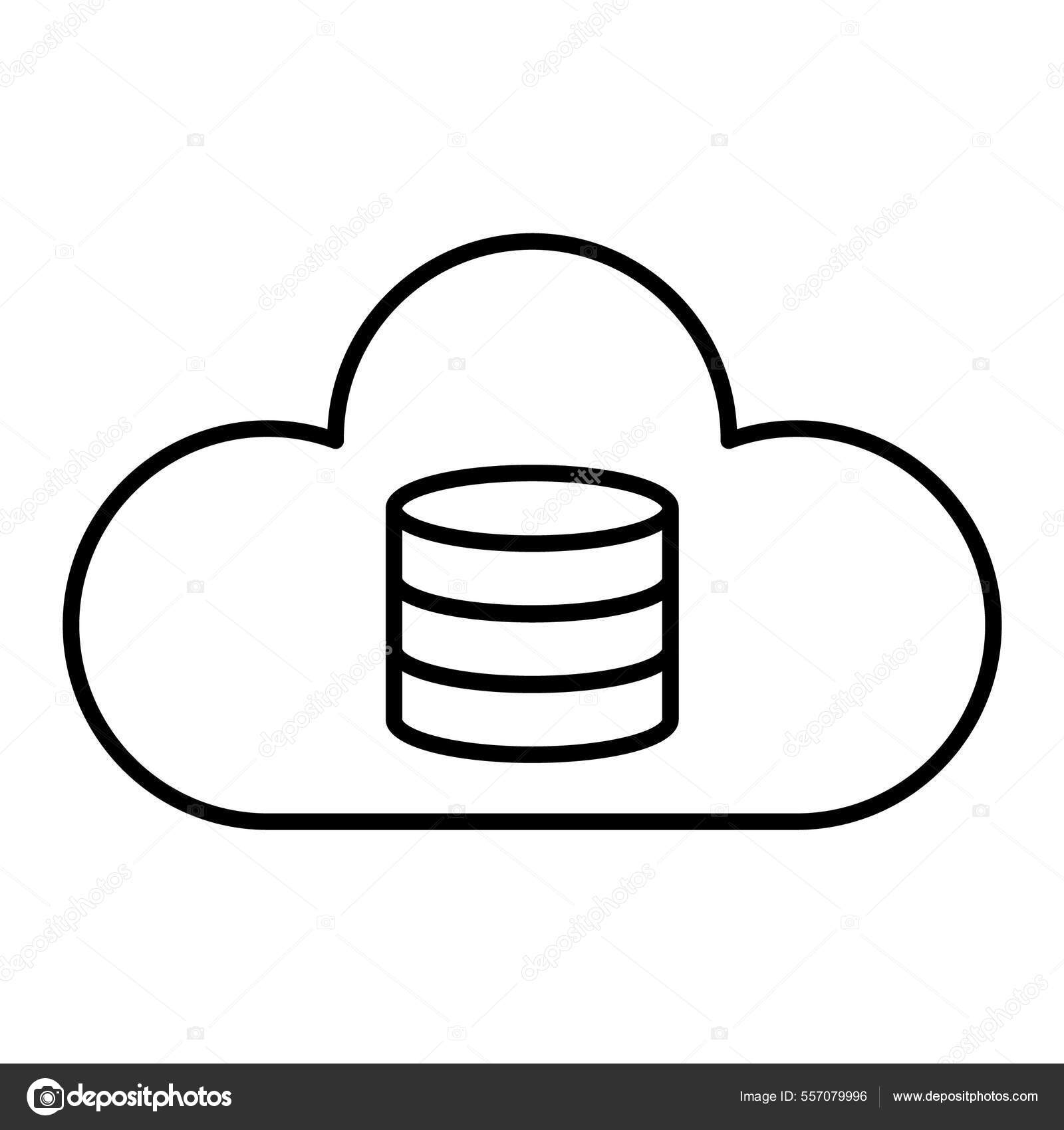 Cloud Computing Server Icon Vector Illustration Design Stock Vector ...