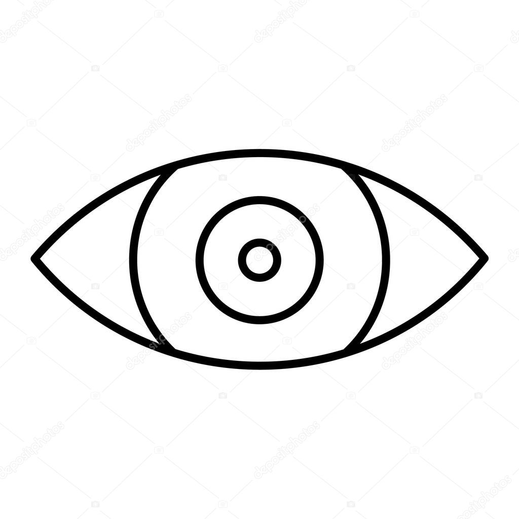 Dibujo De Ojo Simple Sencillo Ilustración De Ojo Icono Continuo Uno