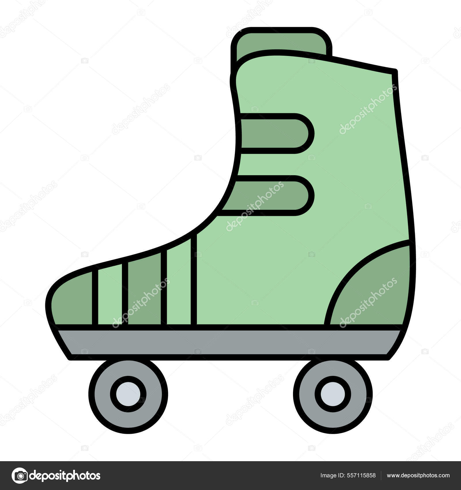 Roller Skate Vector Icon Outline Illustration Pictogram Sign Isolated ...