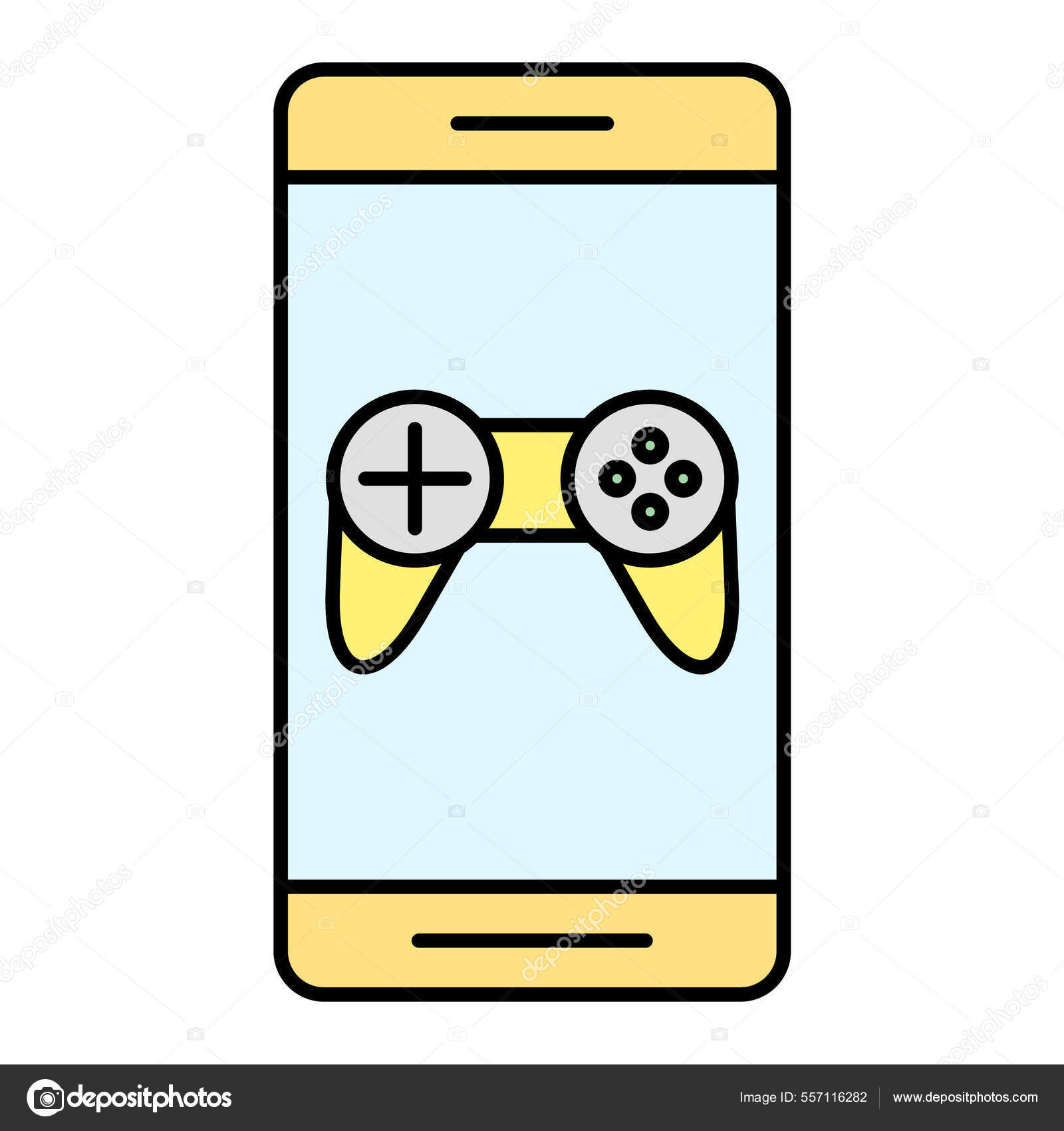 Game Controller Smartphone Device Vector Illustration Stock Vector by ...