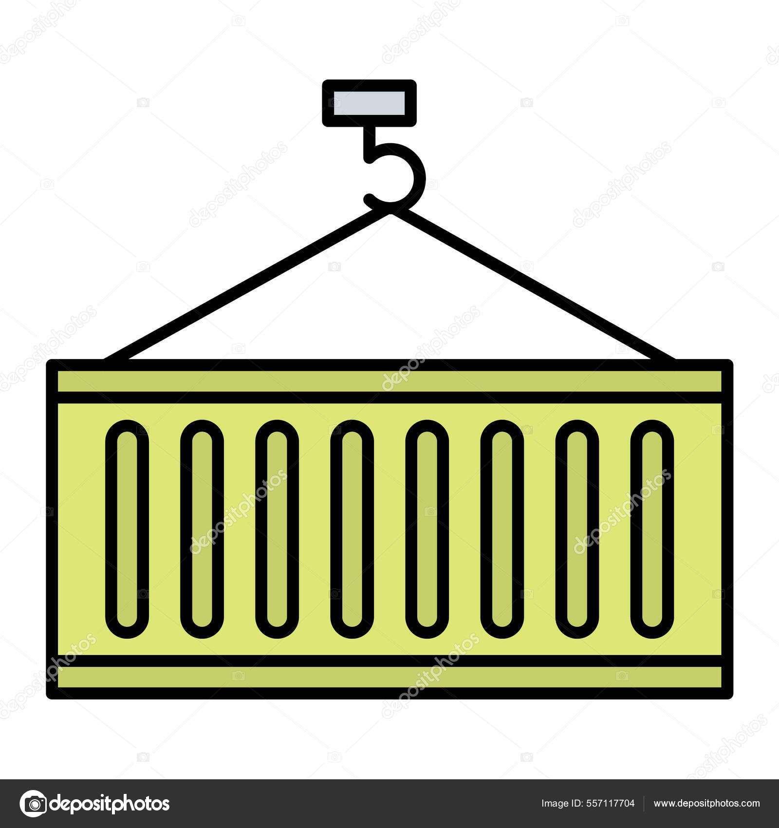 Cargo Container Icon Outline Illustration Warehouse Vector Icons Web ...