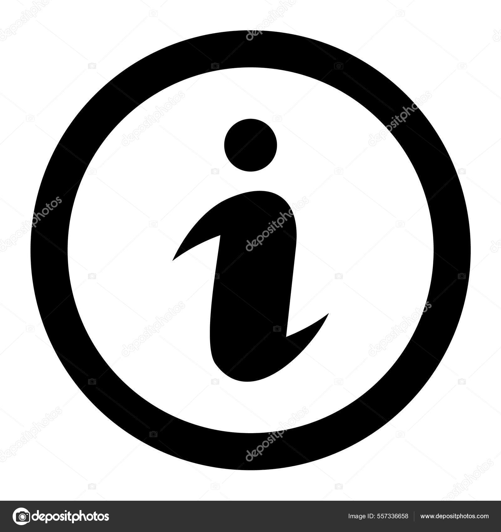 Info Icon Rounded Flat Button Drawn Blue Gray Colors White Stock Vector ...