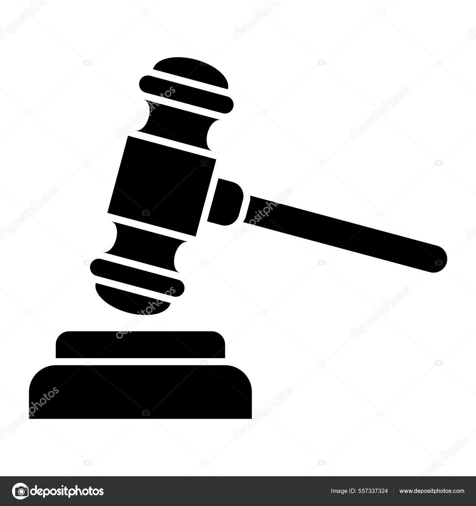 Judge Gavel Icon Vector Illustration Stock Vector by ©MuhammadAtiq ...