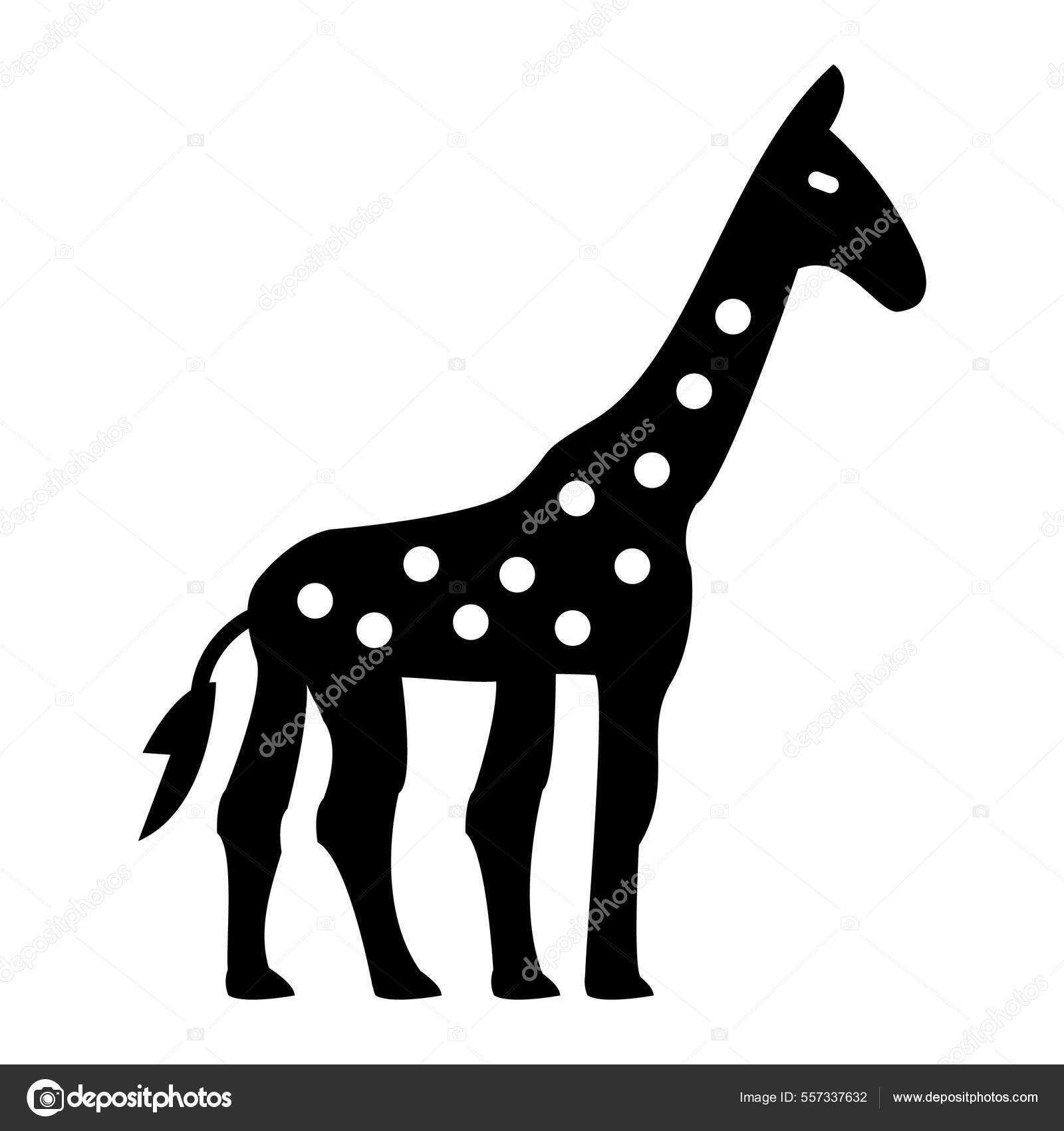 Giraffe Icon Cartoon Style Isolated White Background Animal Symbol ...