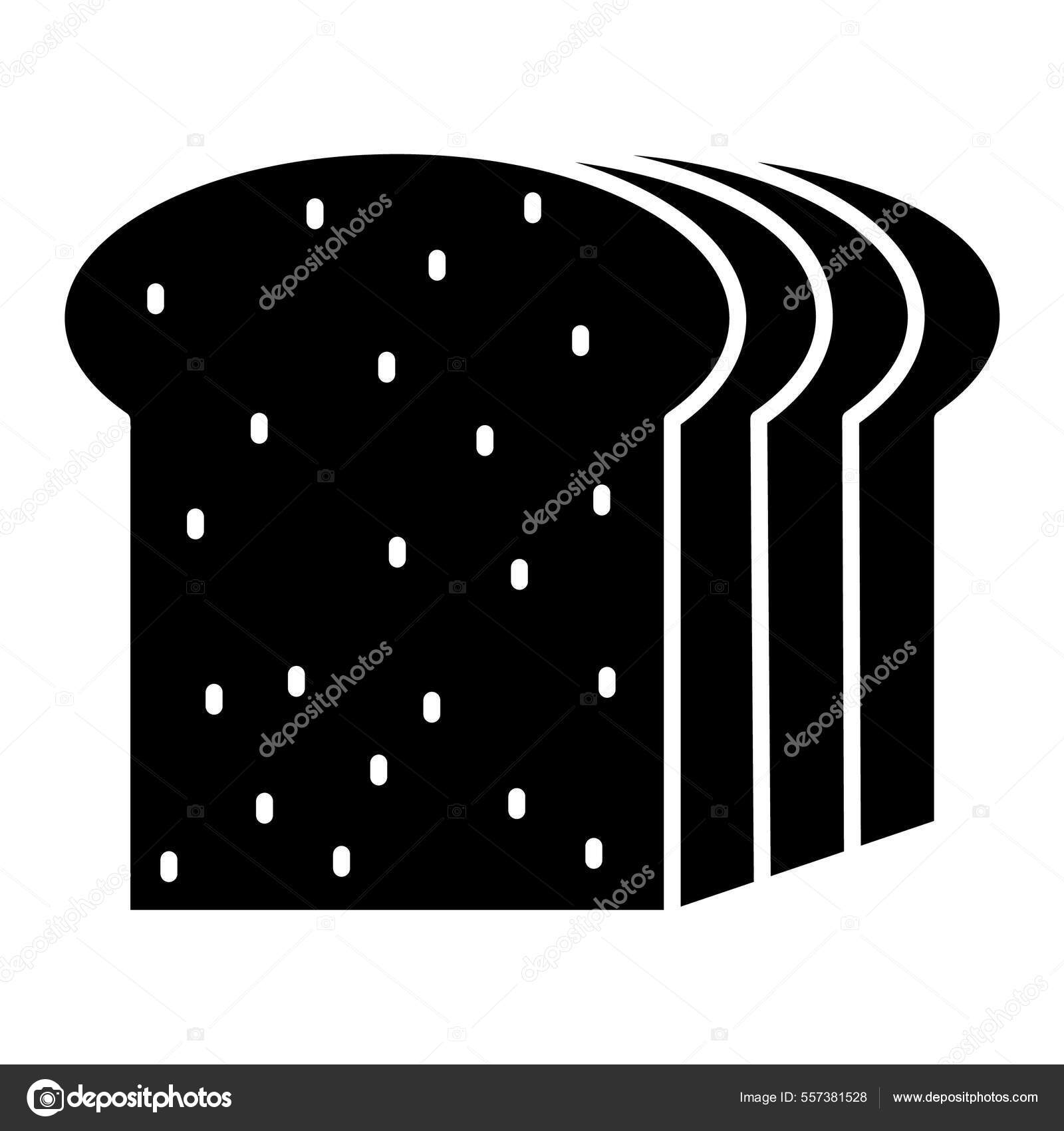 Bread Icon Bakery Food Symbol Isolated Design Vector Illustration Stock ...