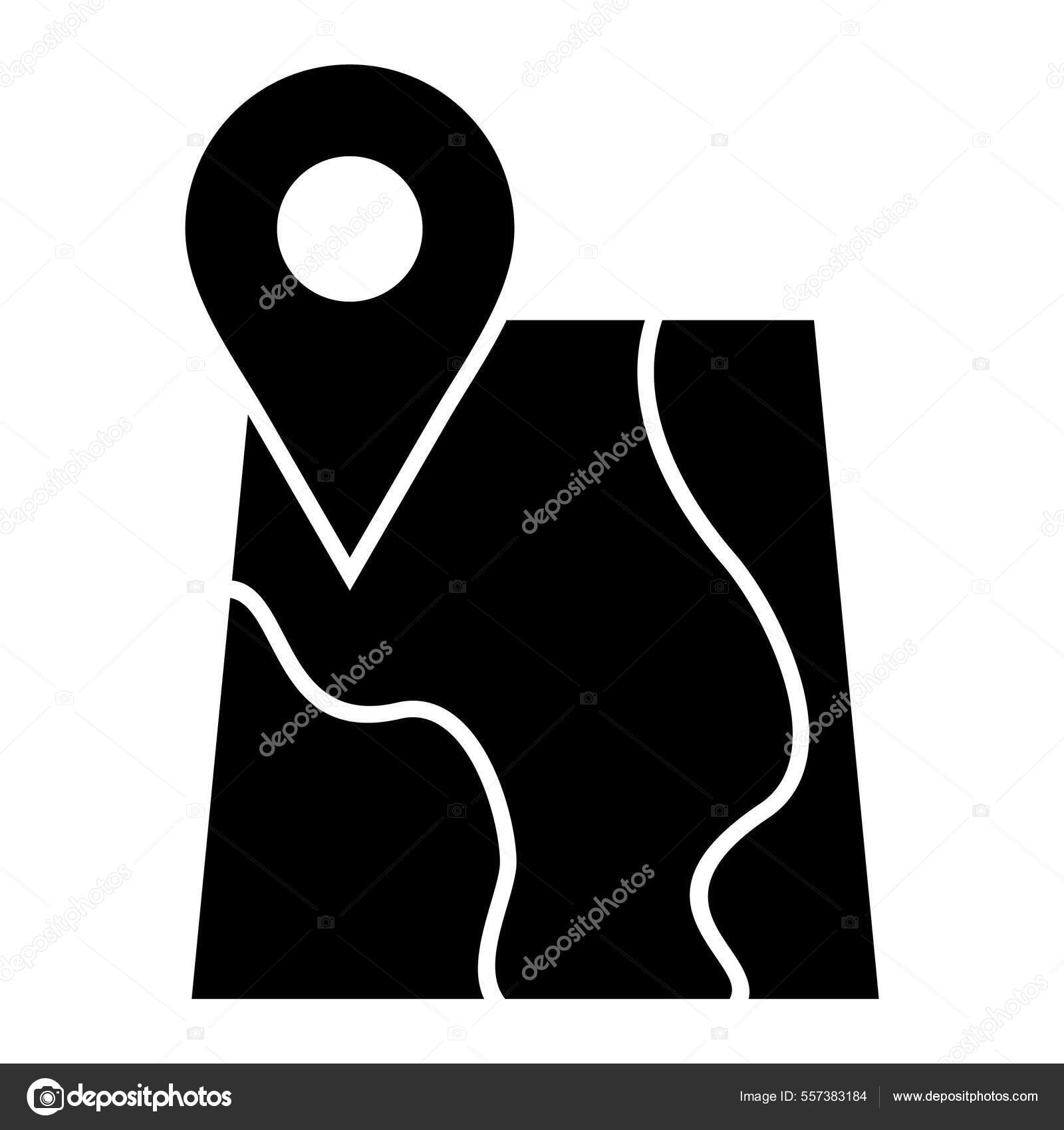 Map Pin Icon Outline Location Route Vector Illustration Symbol Stock ...