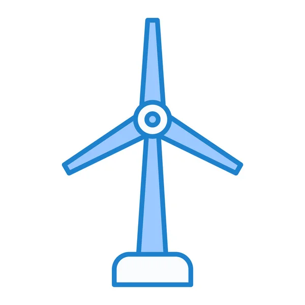 Wind Turbine Icon Flat Illustration Windmill Vector Symbol Web Stock ...