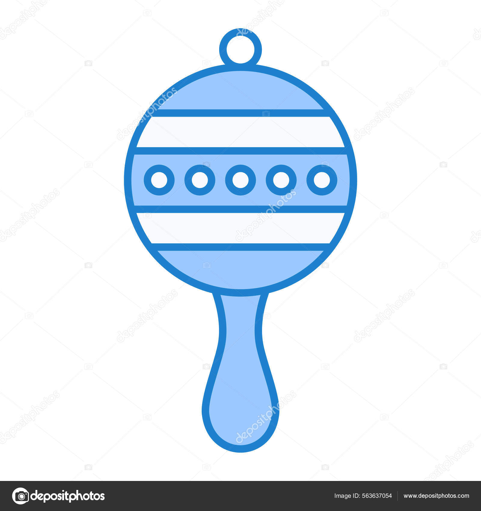 Baby Rattle Icon Outline Vector Illustration Stock Vector Image by ...