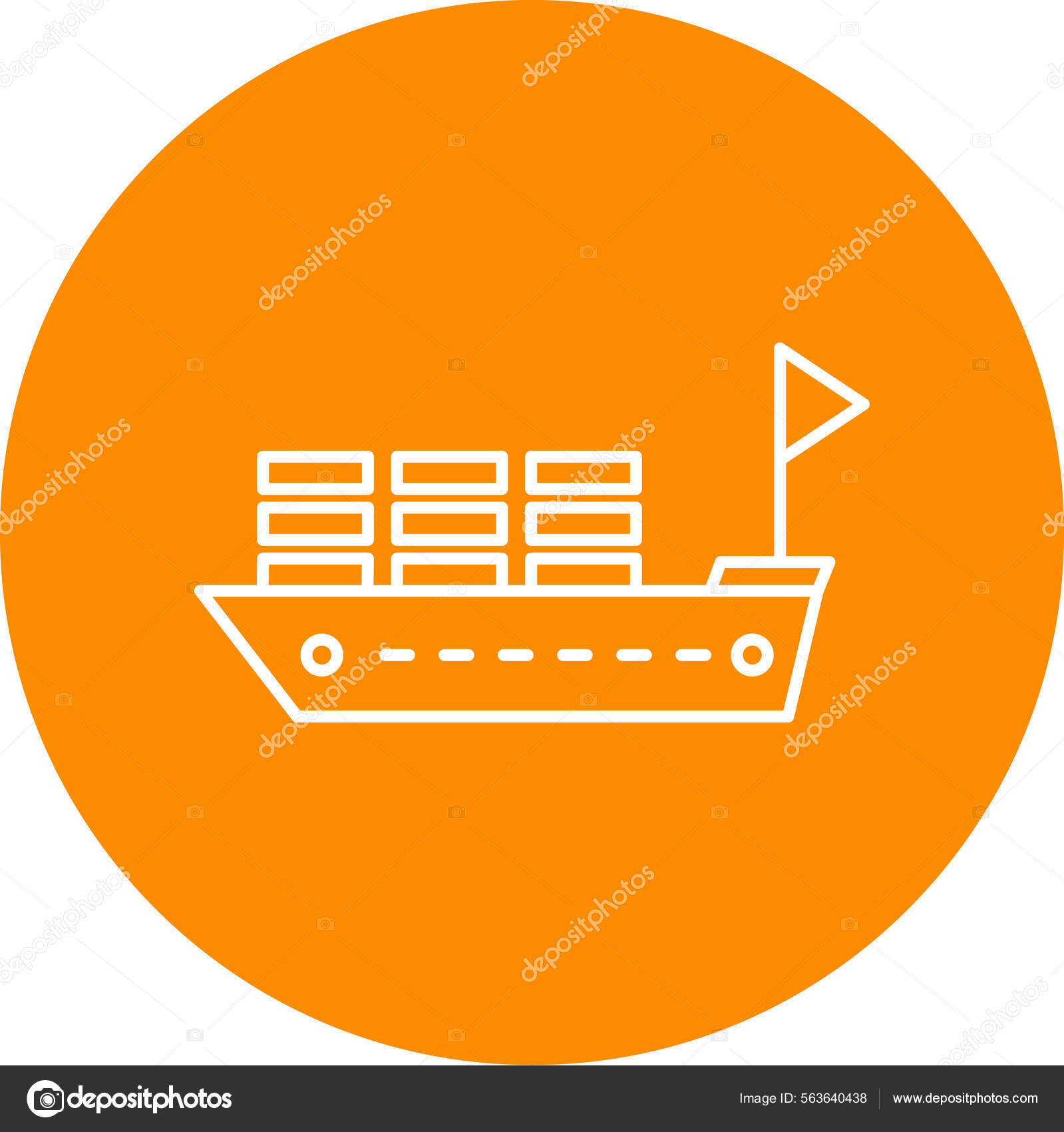 Ship Icon Vector Illustration Stock Vector by ©MuhammadAtiq 563640438