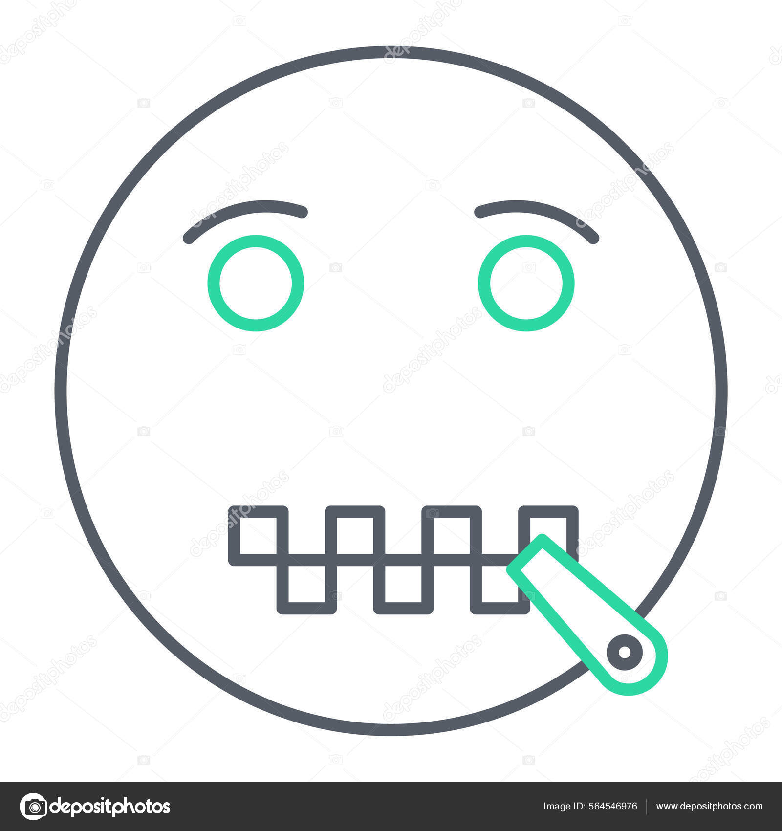 Line Icon Emoji Vector Illustration Stock Vector by ©MuhammadAtiq 564546976
