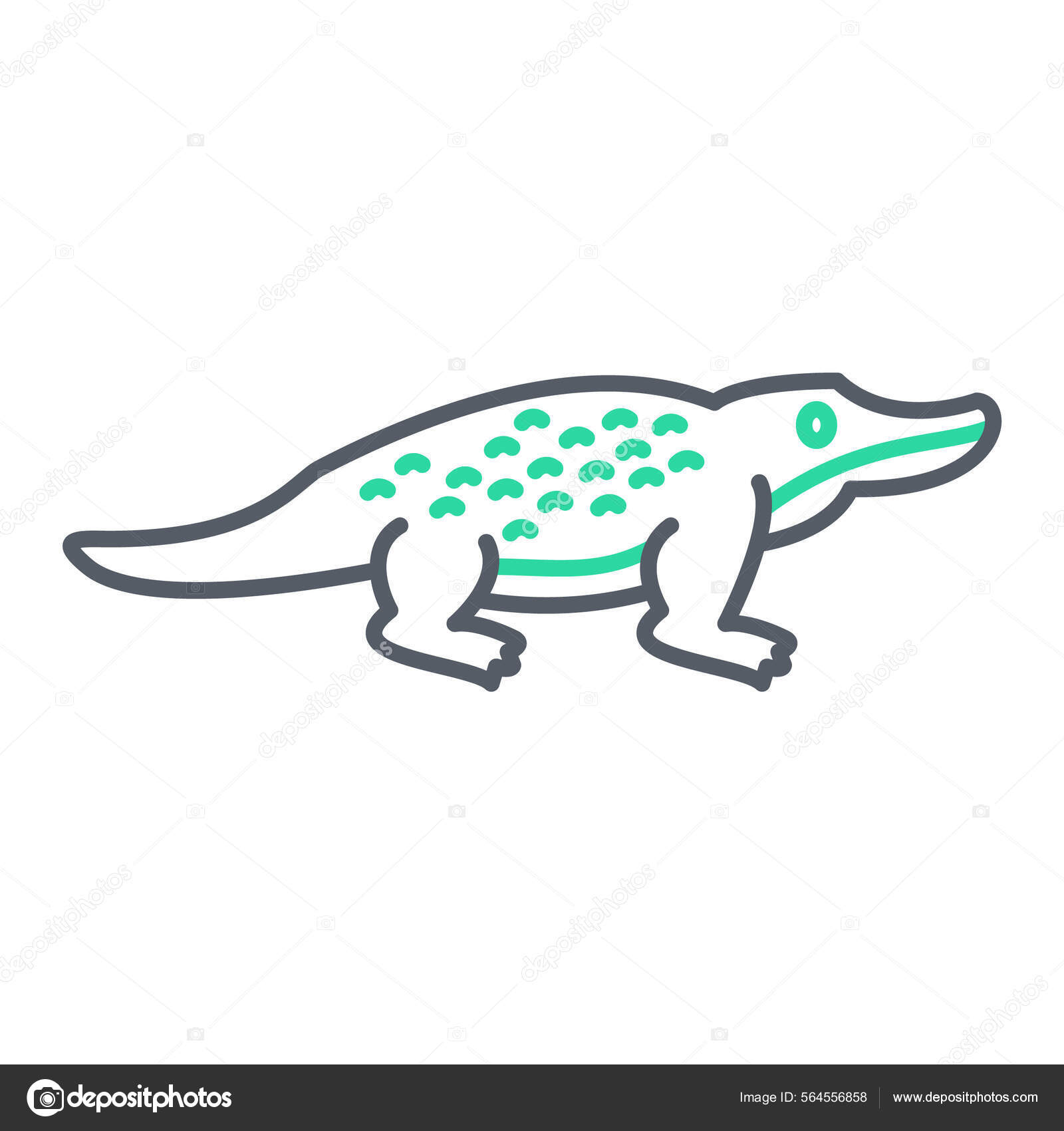 Cute Crocodile Vector Illustration Stock Vector by ©MuhammadAtiq 564556858