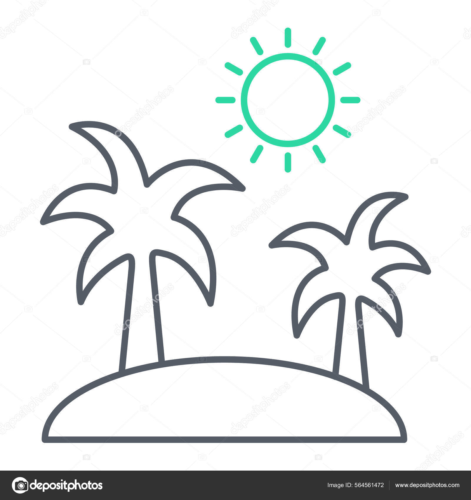 Beach Icon Vector Illustration Stock Vector by ©MuhammadAtiq 564561472