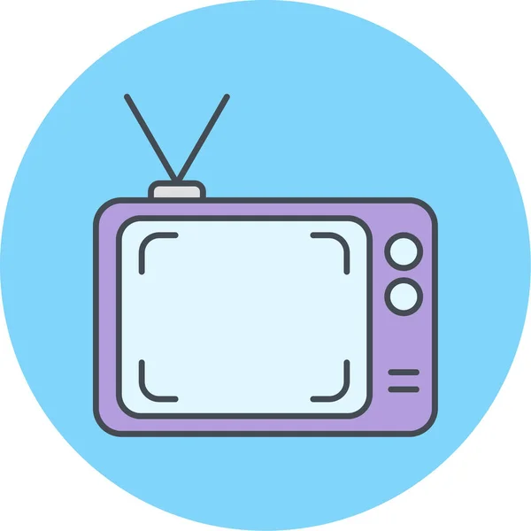Icon Cartoon Television Vector Symbol Web Design Isolated White ...