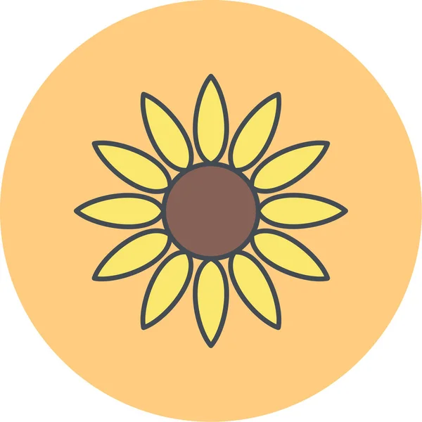 Sunflower Icon Simple Illustration Flower Vector Icons Web Stock Vector ...