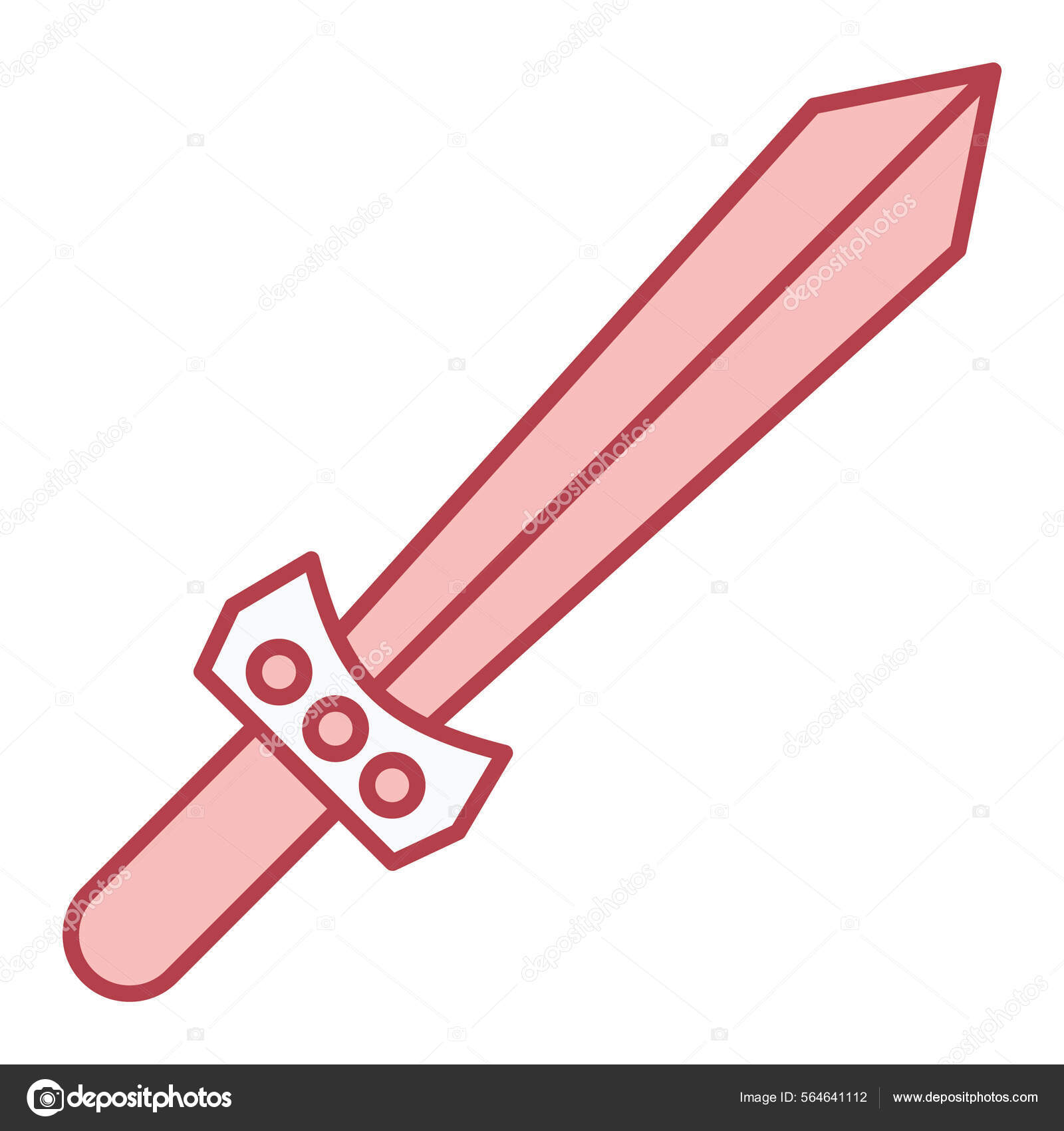 Sword Icon Outline Hand Grenade Vector Illustration Symbol Web Design ...