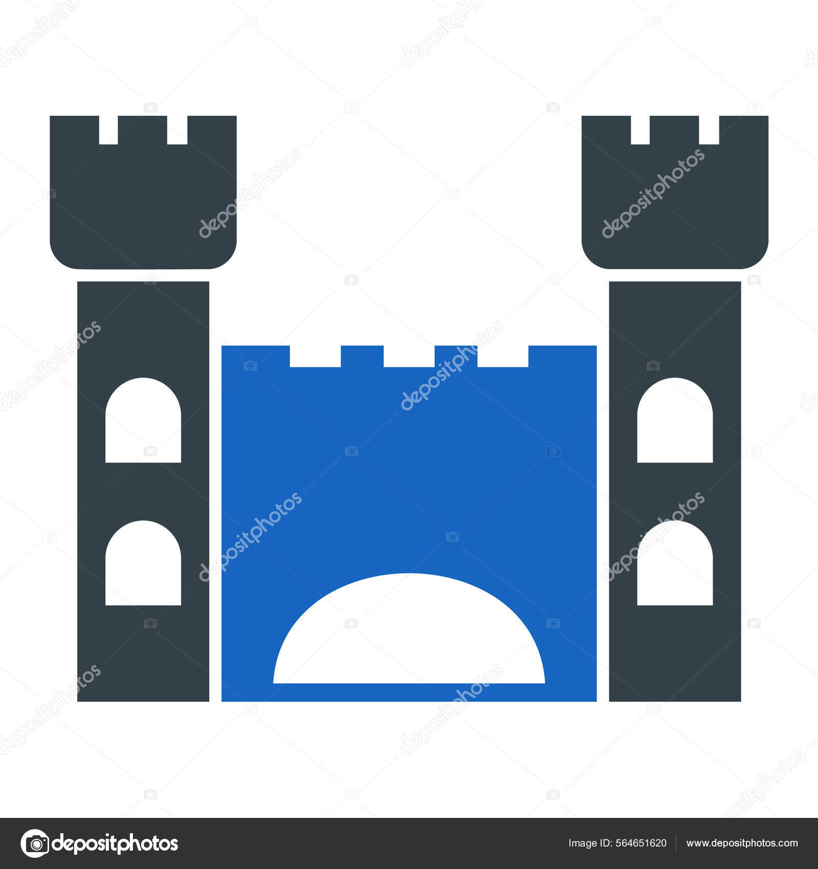 Castle Icon Simple Style Isolated White Background Stock Vector by ...