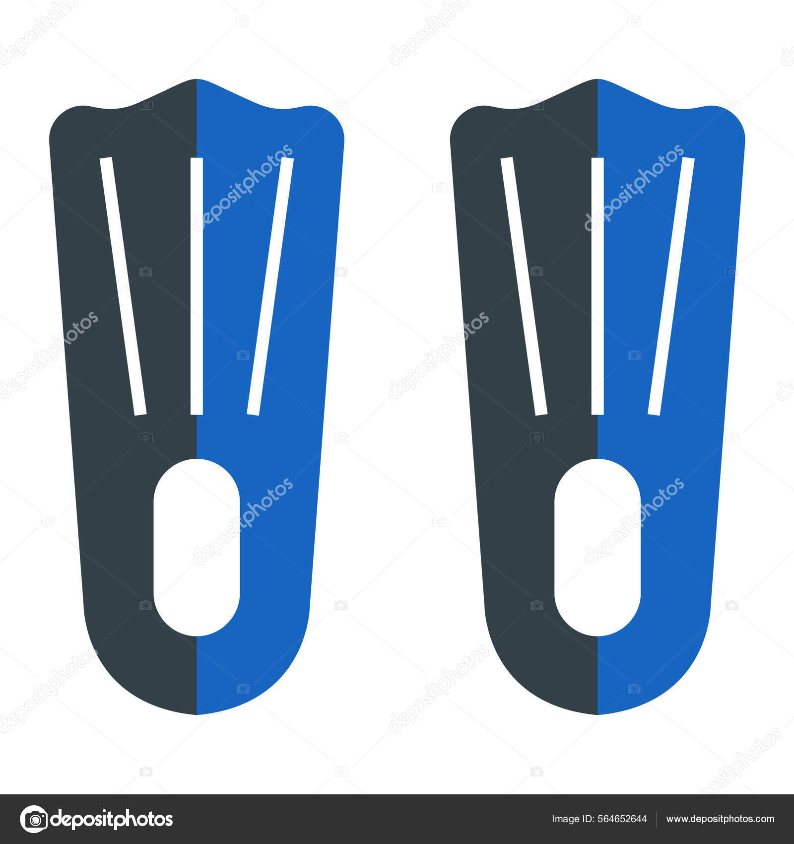 Flippers Icon Vector Illustration Stock Vector by ©MuhammadAtiq 564652644