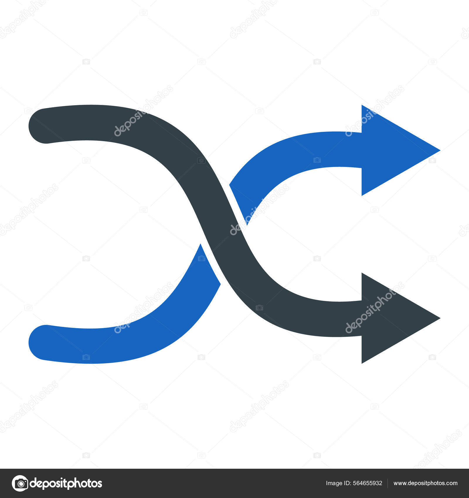 Curved Arrows Icon Outline Element Designed Web Mobile Media Stock Vector Image by ©MuhammadAtiq ...